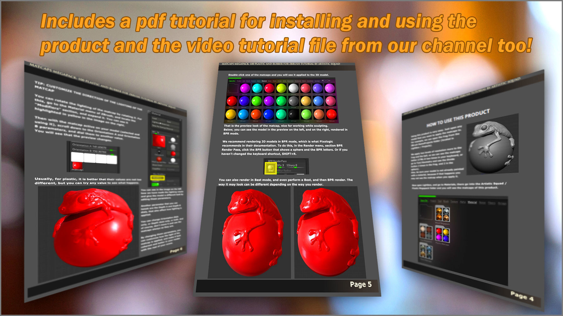 Matcaps Megapack 100 Plastic And Rubber For ZBrush Texture | CGTrader