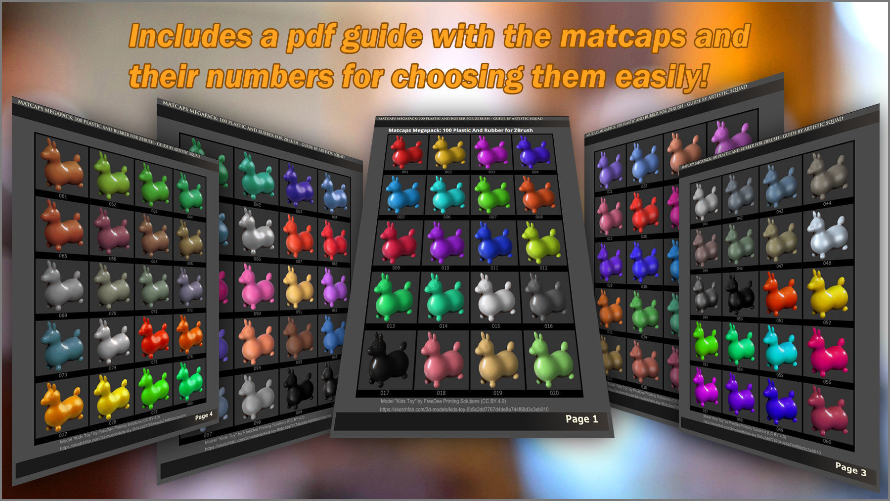 Matcaps Megapack 100 Plastic And Rubber For ZBrush Texture | CGTrader