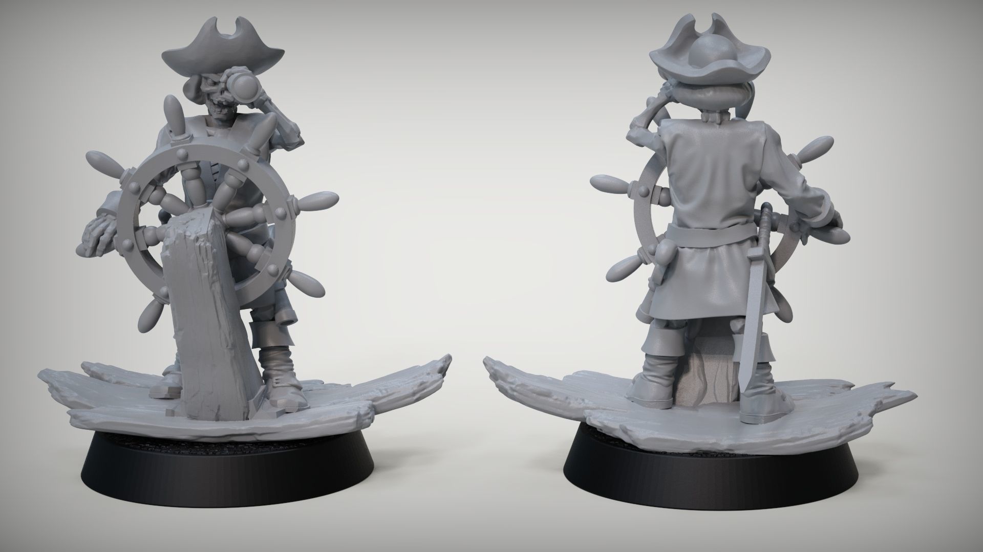 GANG OF SKELETON PIRATES 3D model 3D printable | CGTrader