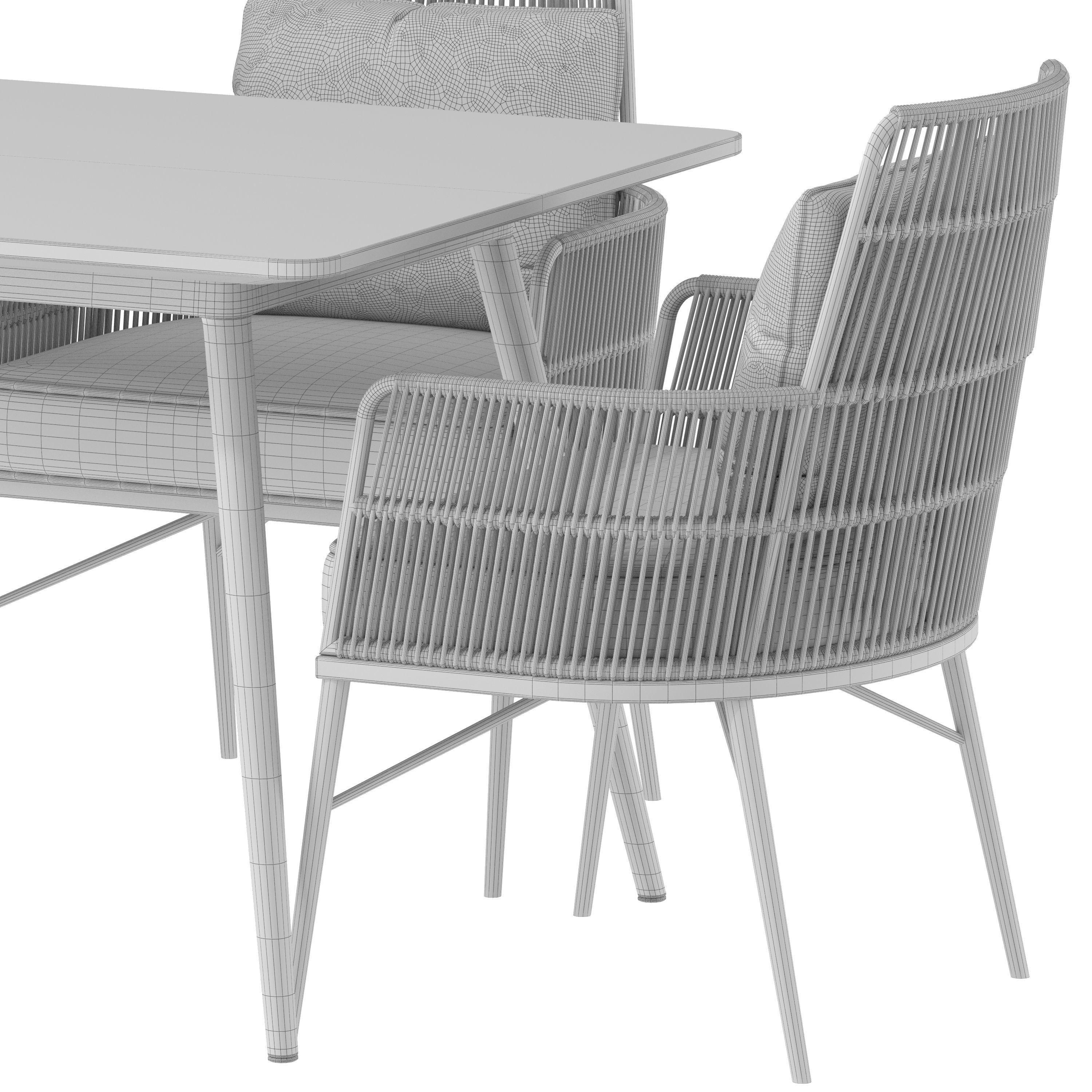 sette garden tron table and chair 3D model | CGTrader