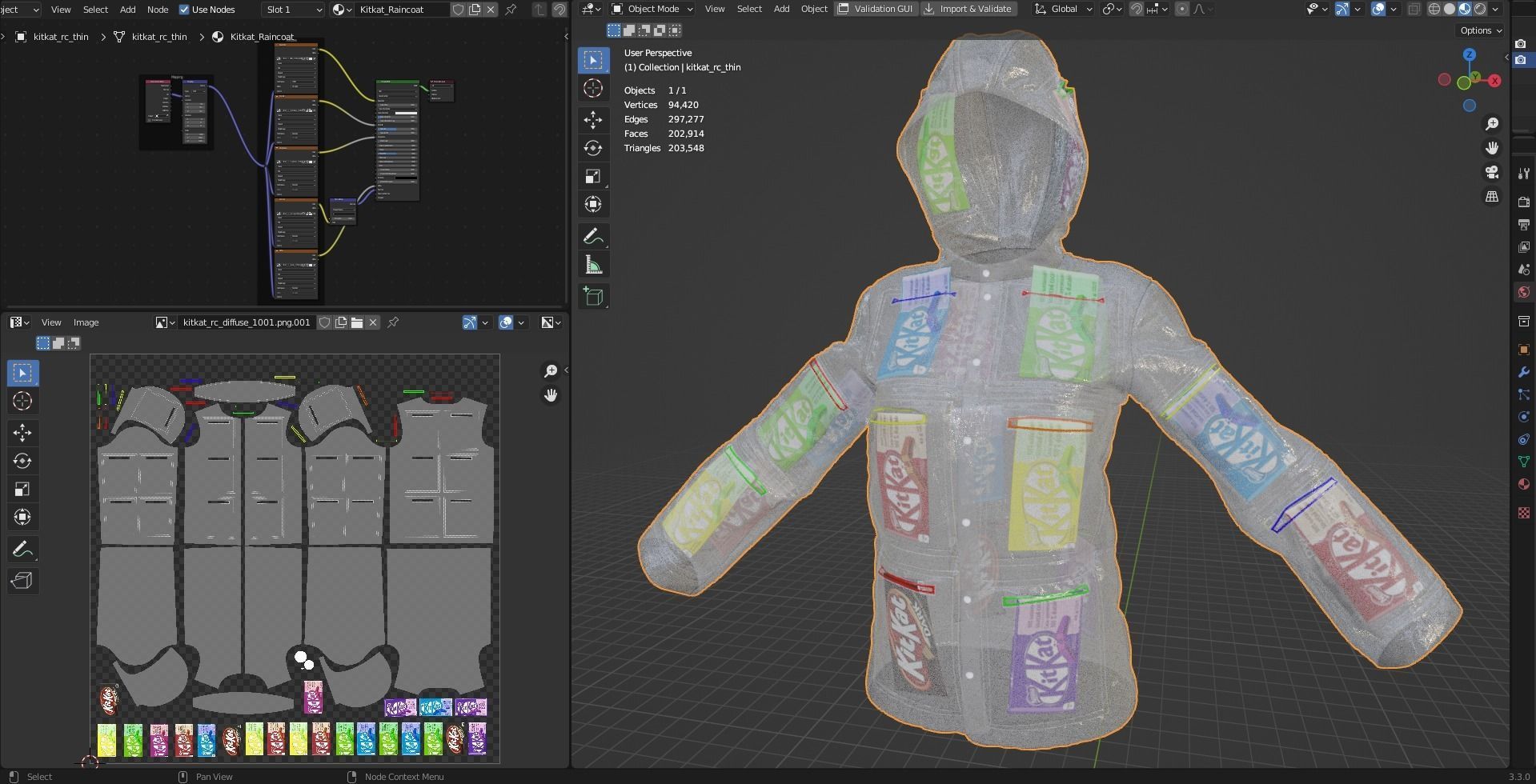 Raincoat with Kitkats Fitted to Gen8 Body Mesh 3D model | CGTrader