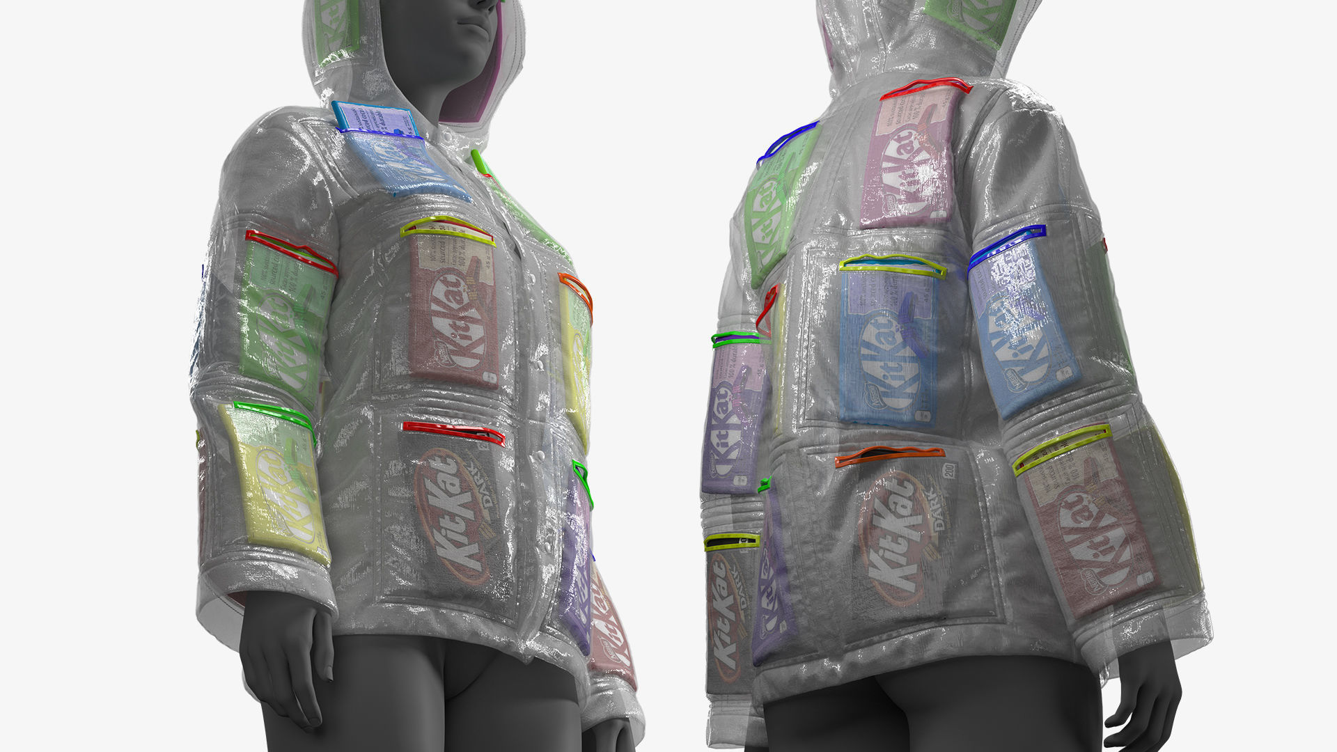 Raincoat with Kitkats Fitted to Gen8 Body Mesh 3D model | CGTrader