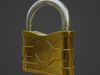 Padlock golden 3D model | CGTrader