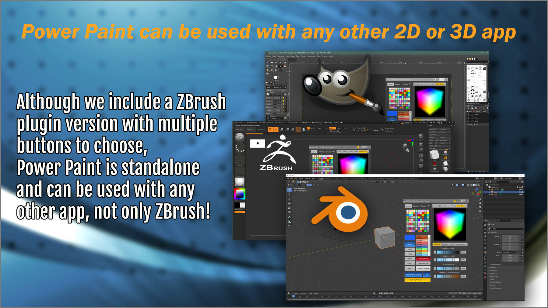 Power Paint color and palette maker 3D model | CGTrader