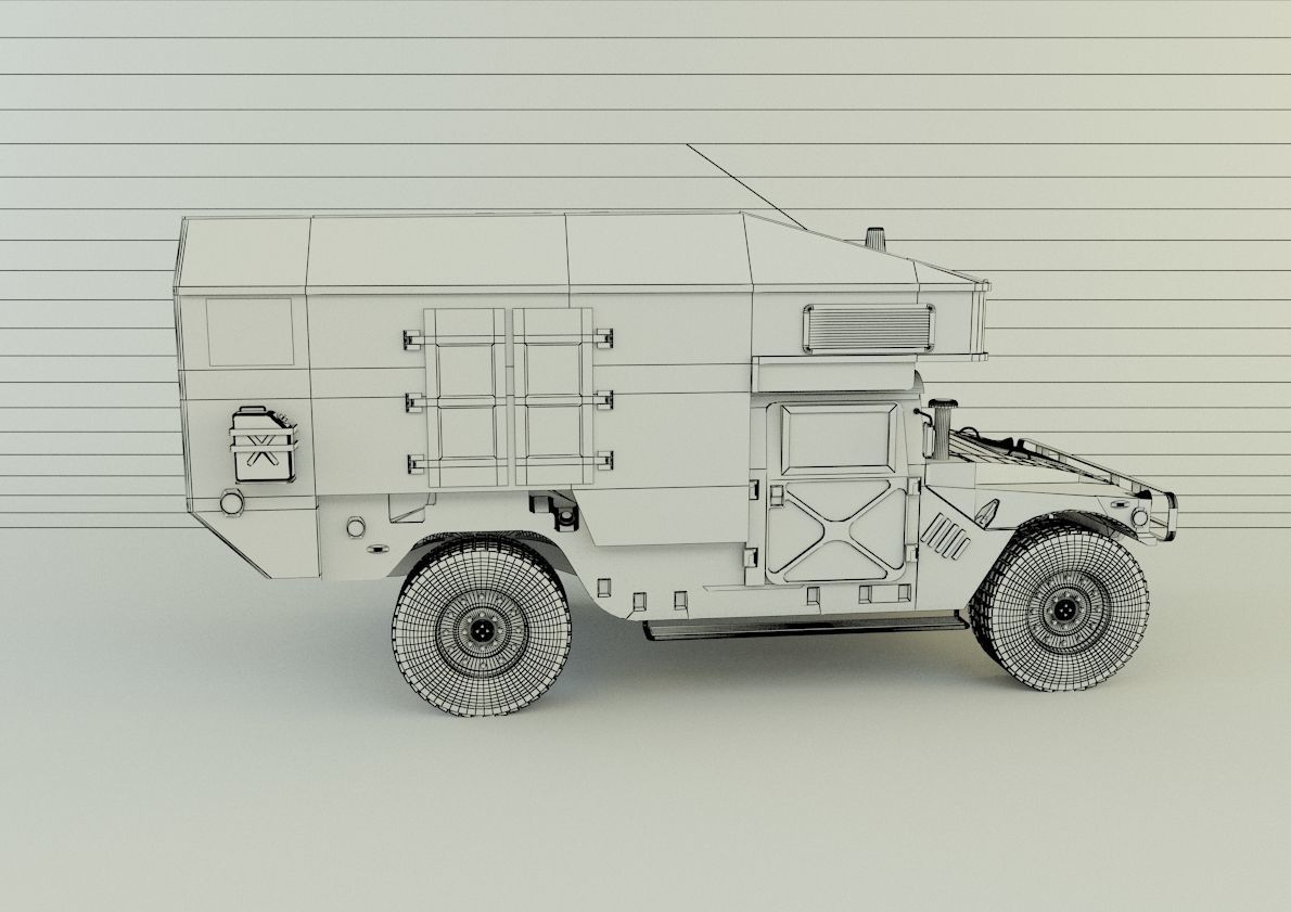hummer ambulance 3D model | CGTrader