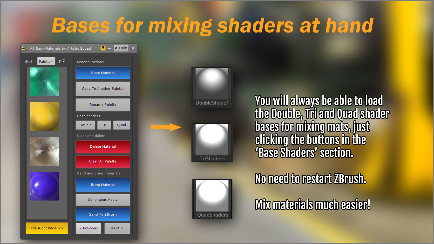Easy Materials ZBrush Plugin 3D model | CGTrader
