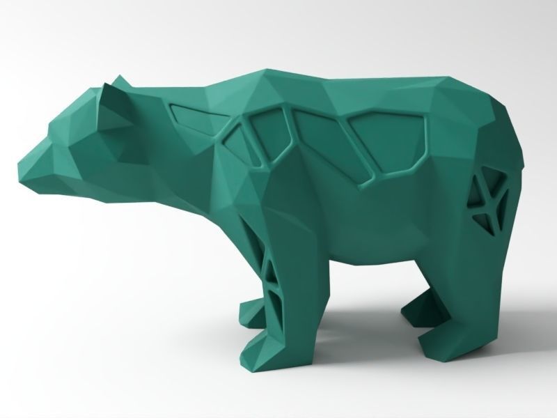 Polygon Bear 3D model 3D printable | CGTrader