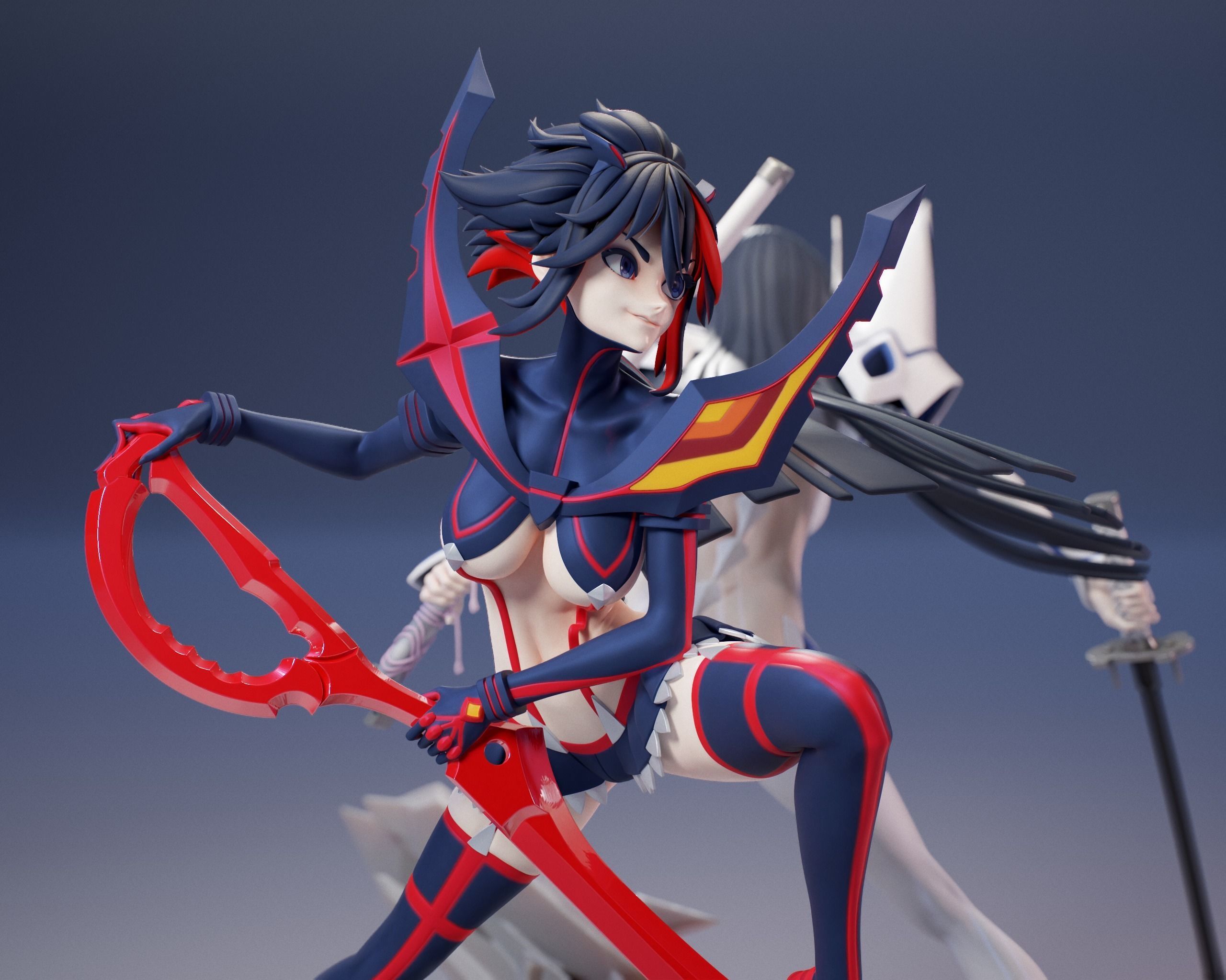 Kill la Kill Satsuki and Ryuko 3D model 3D printable | CGTrader
