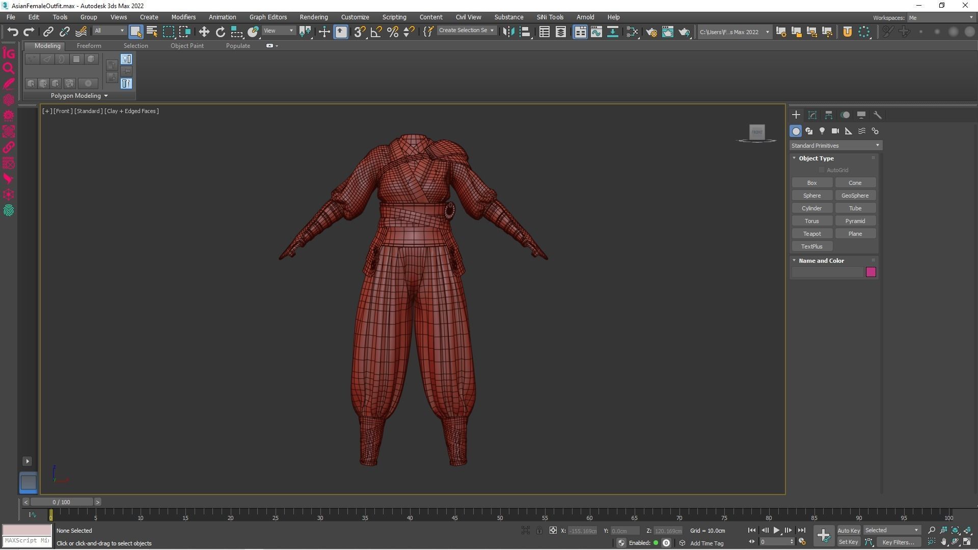 3D model Low Poly Samurai Women Outfit VR / AR / low-poly | CGTrader