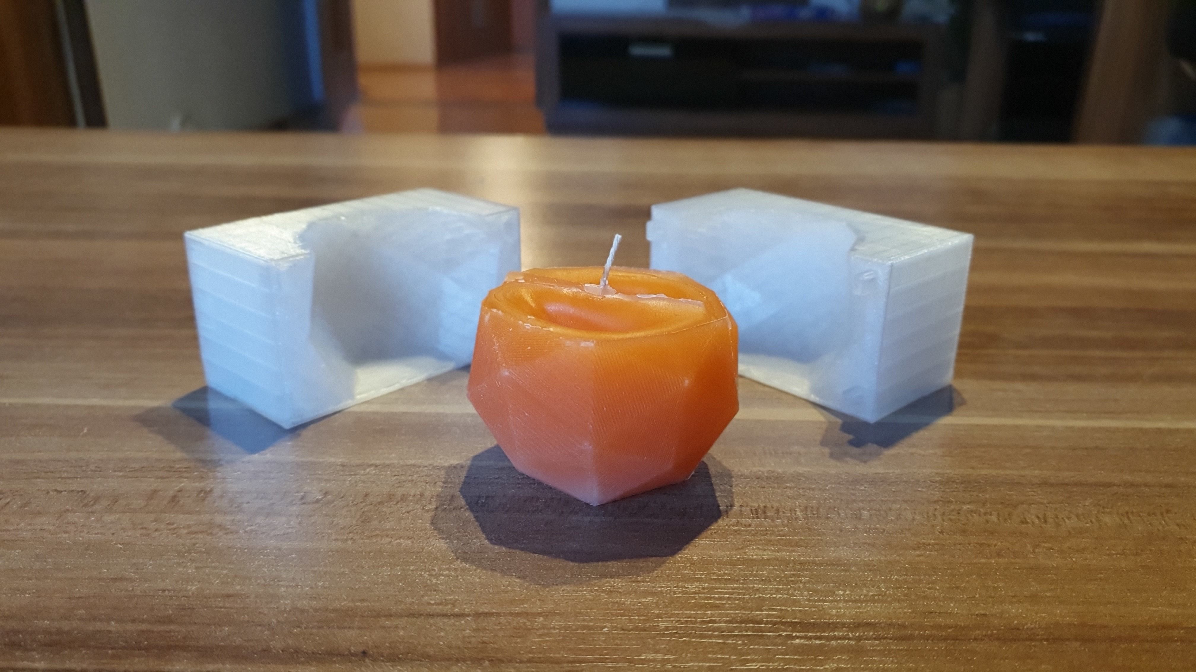 CANDLE - LOW POLY MOLD 3D model 3D printable | CGTrader