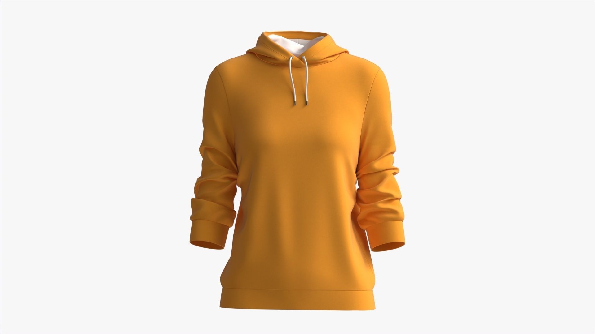 Hoodie for Women Mockup 03 Yellow 3D model | CGTrader