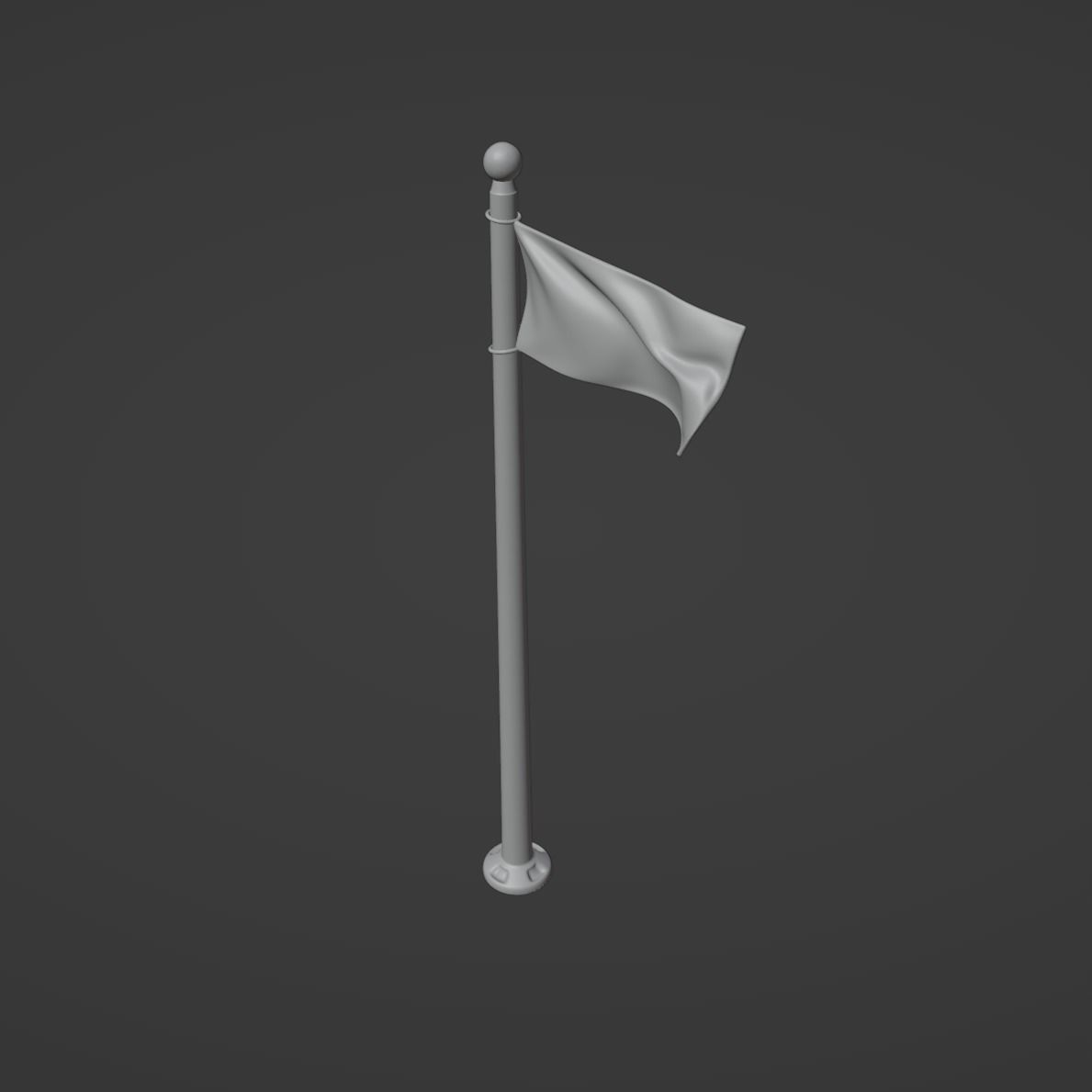 Flag with Pole 3D model 3D printable | CGTrader