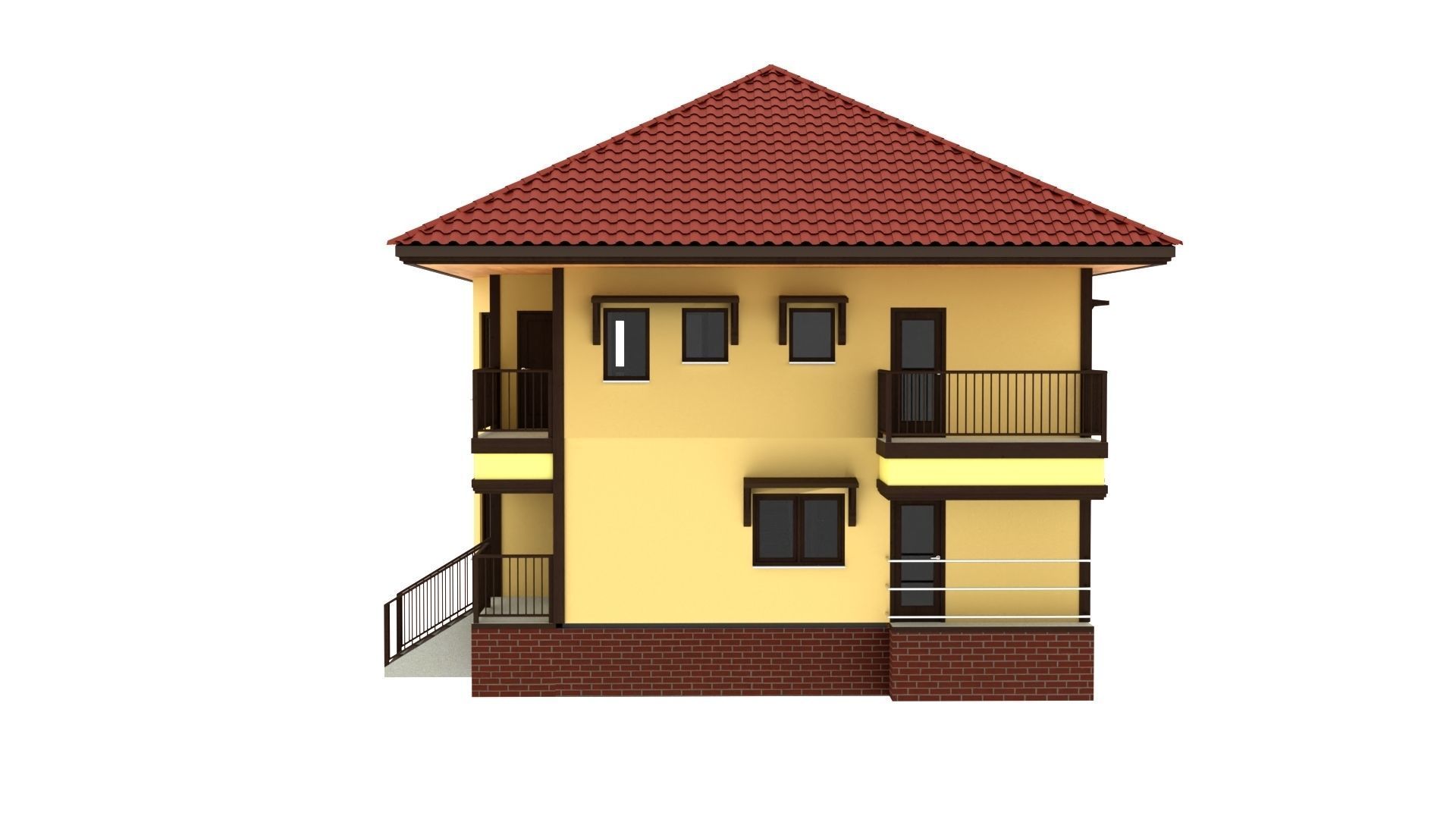 house two story free VR / AR / low-poly 3D model | CGTrader