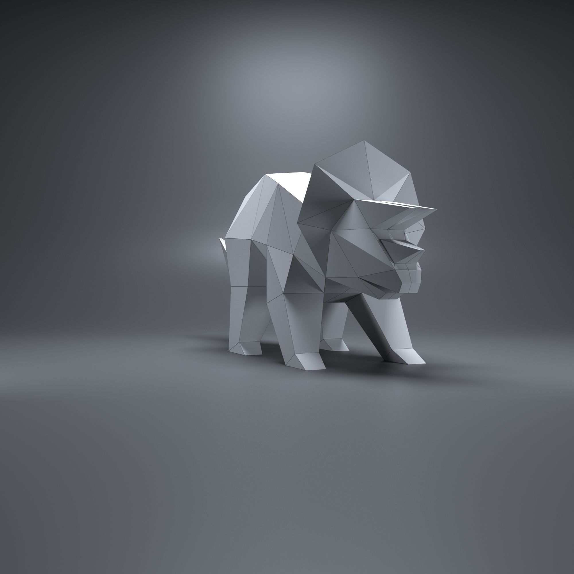 Low Poly dinosaur Model Origami 3D print model 3D print model 3D model ...