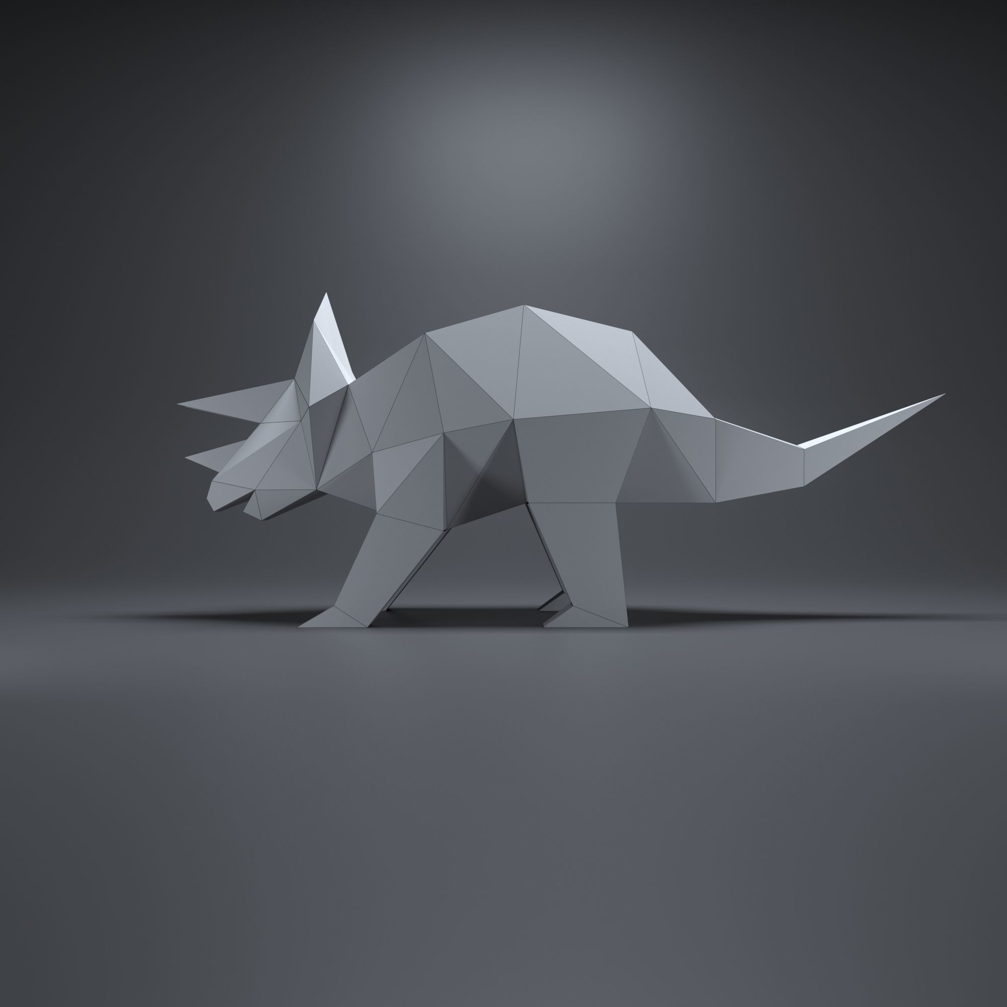 Low Poly dinosaur Model Origami 3D print model 3D print model 3D model ...