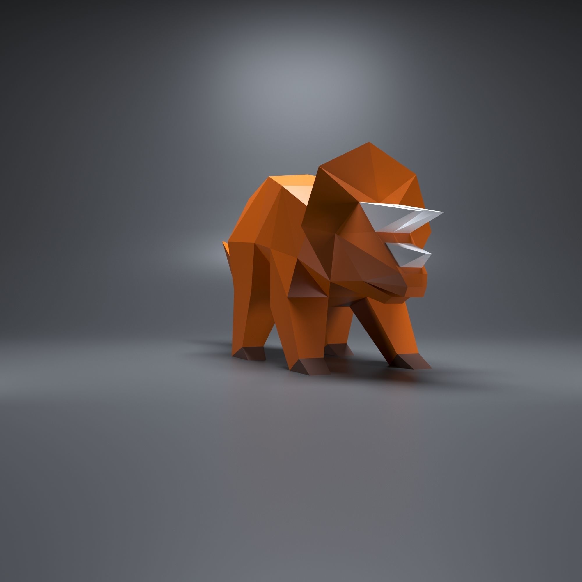 Low Poly dinosaur Model Origami 3D print model 3D print model 3D model ...