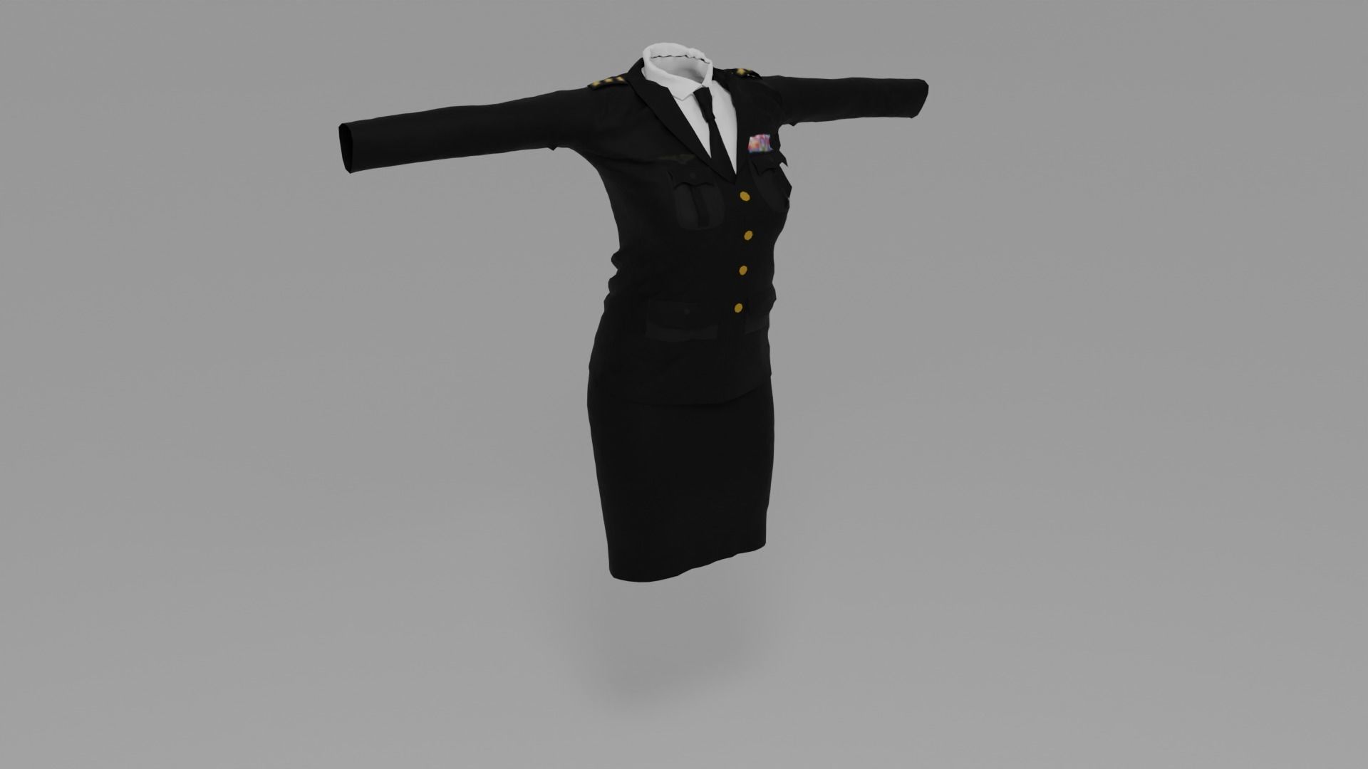 3D model General Woman Uniform VR / AR / low-poly | CGTrader