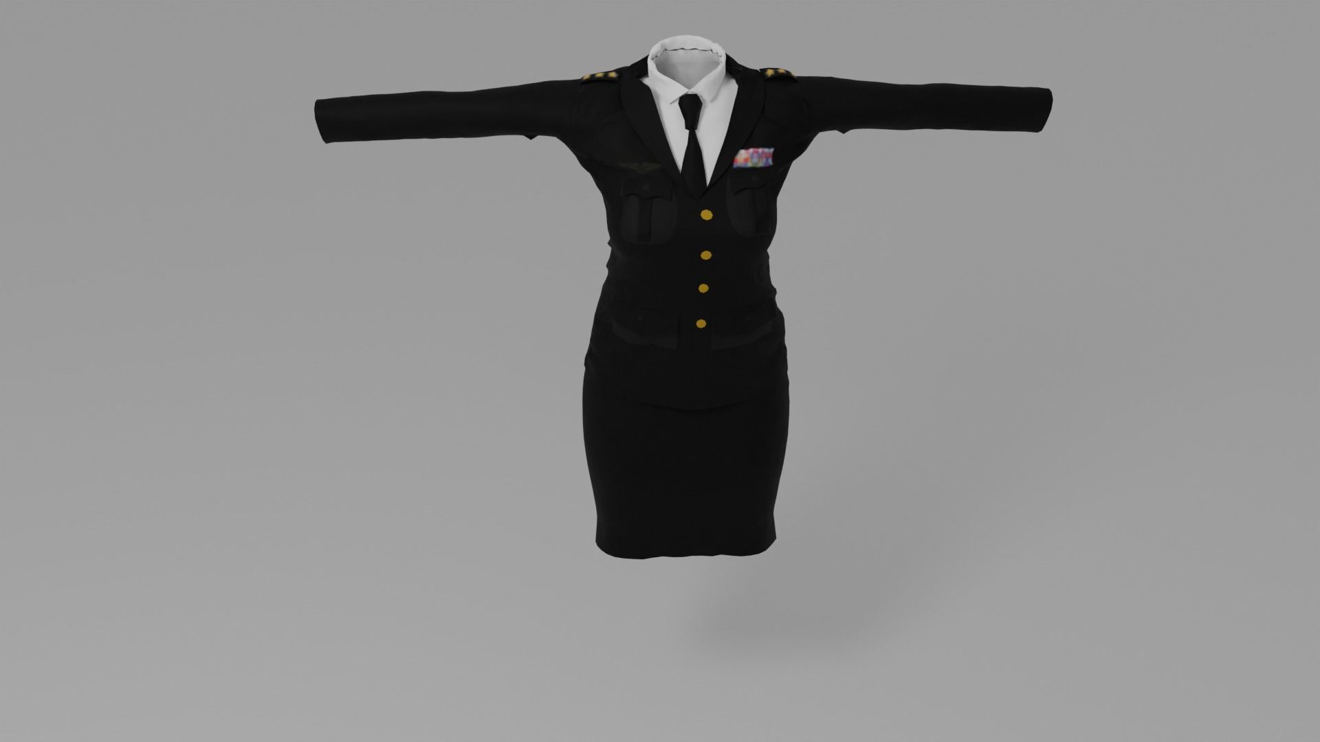 3D model General Woman Uniform VR / AR / low-poly | CGTrader