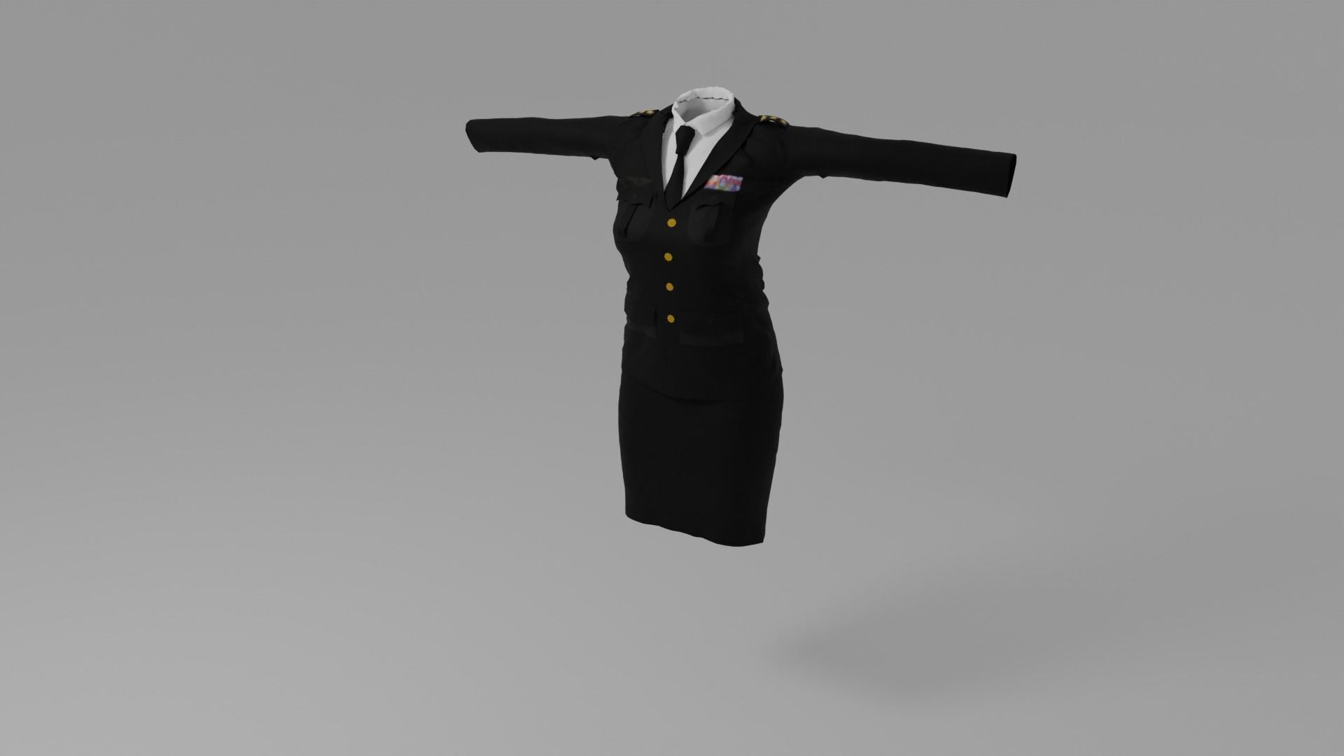3D model General Woman Uniform VR / AR / low-poly | CGTrader