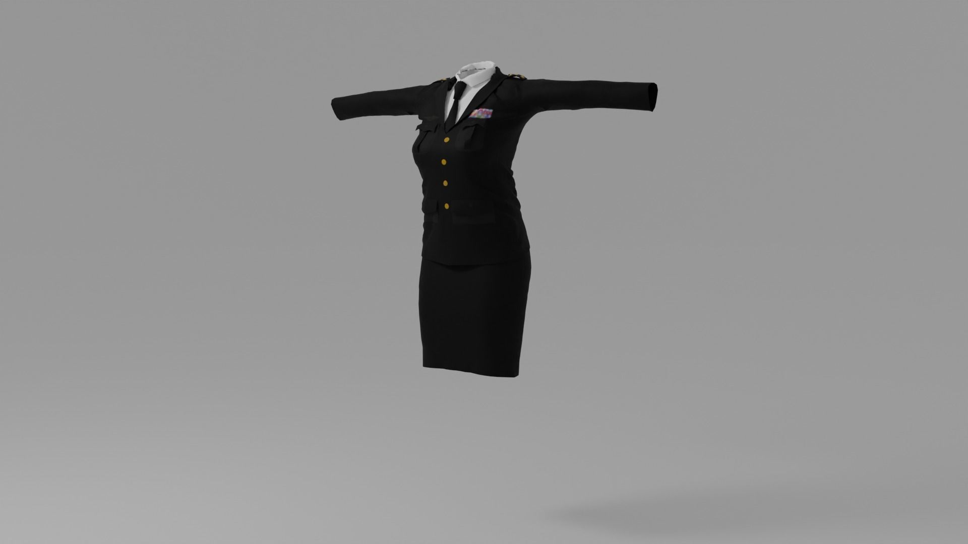 3D model General Woman Uniform VR / AR / low-poly | CGTrader