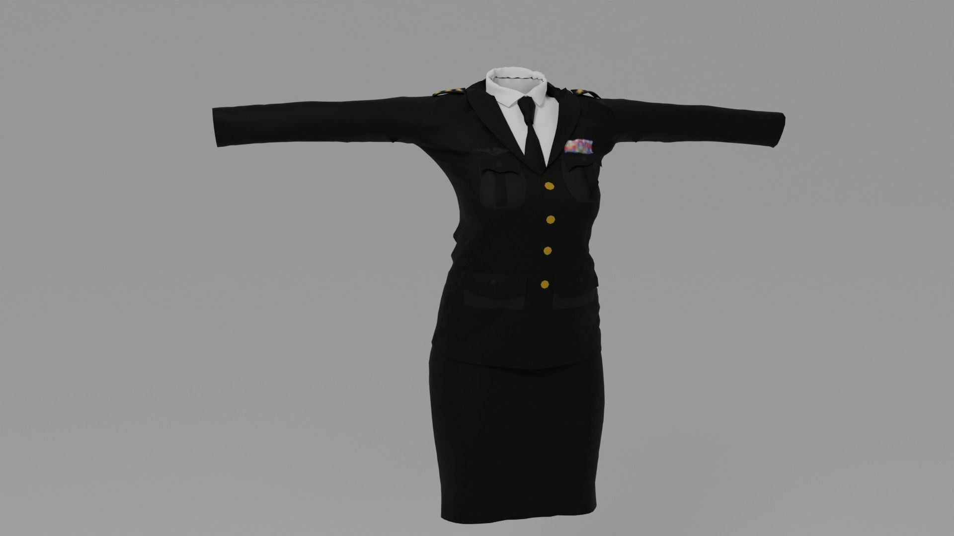 3D model General Woman Uniform VR / AR / low-poly | CGTrader