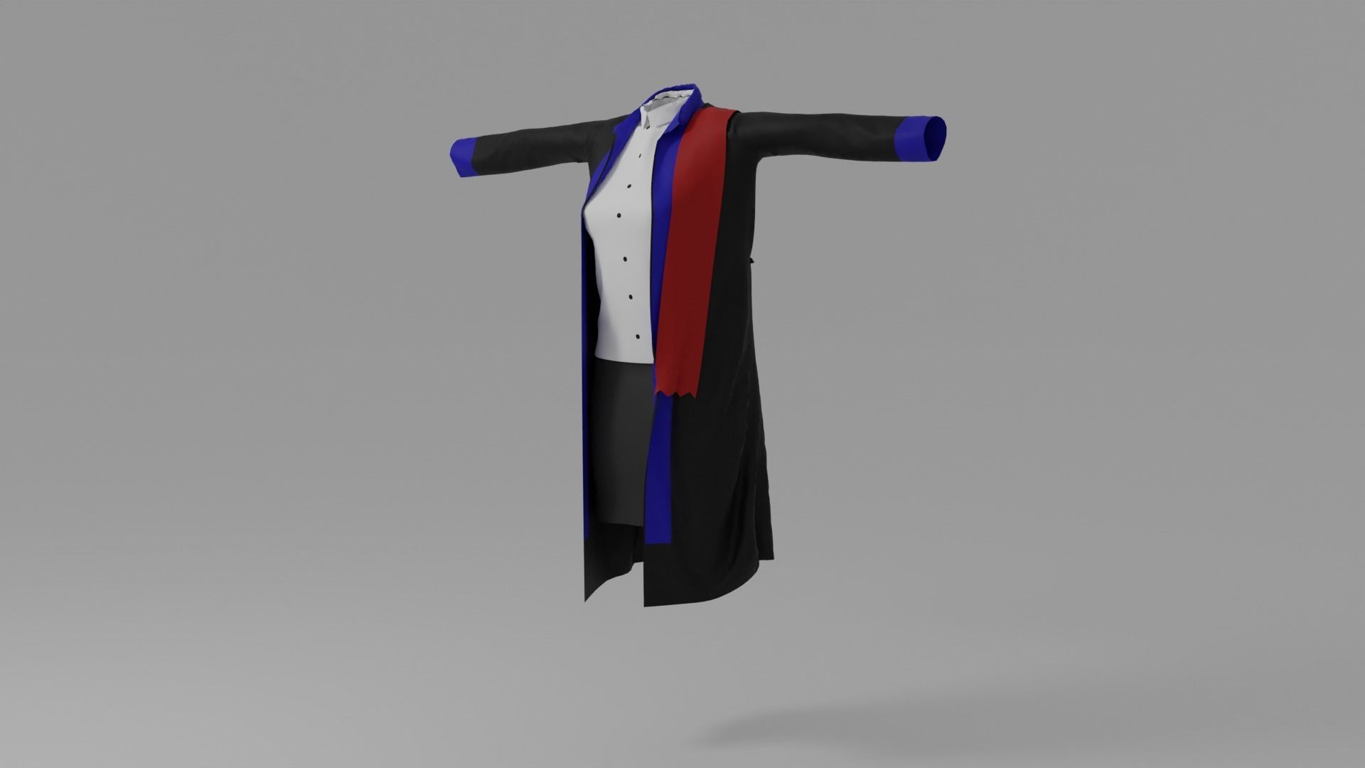 3D model Graduation Woman Uniform VR / AR / low-poly | CGTrader