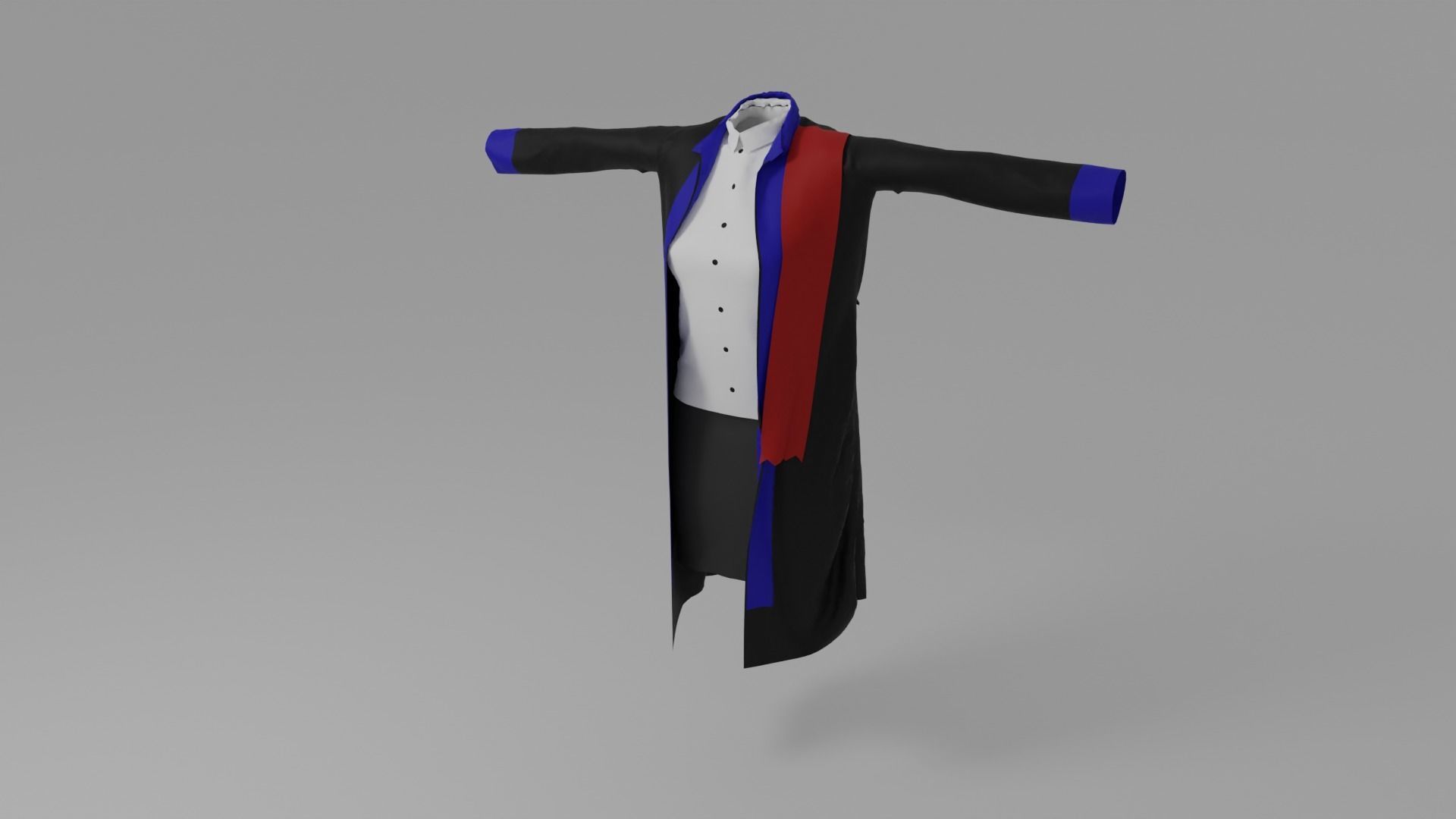 3D model Graduation Woman Uniform VR / AR / low-poly | CGTrader