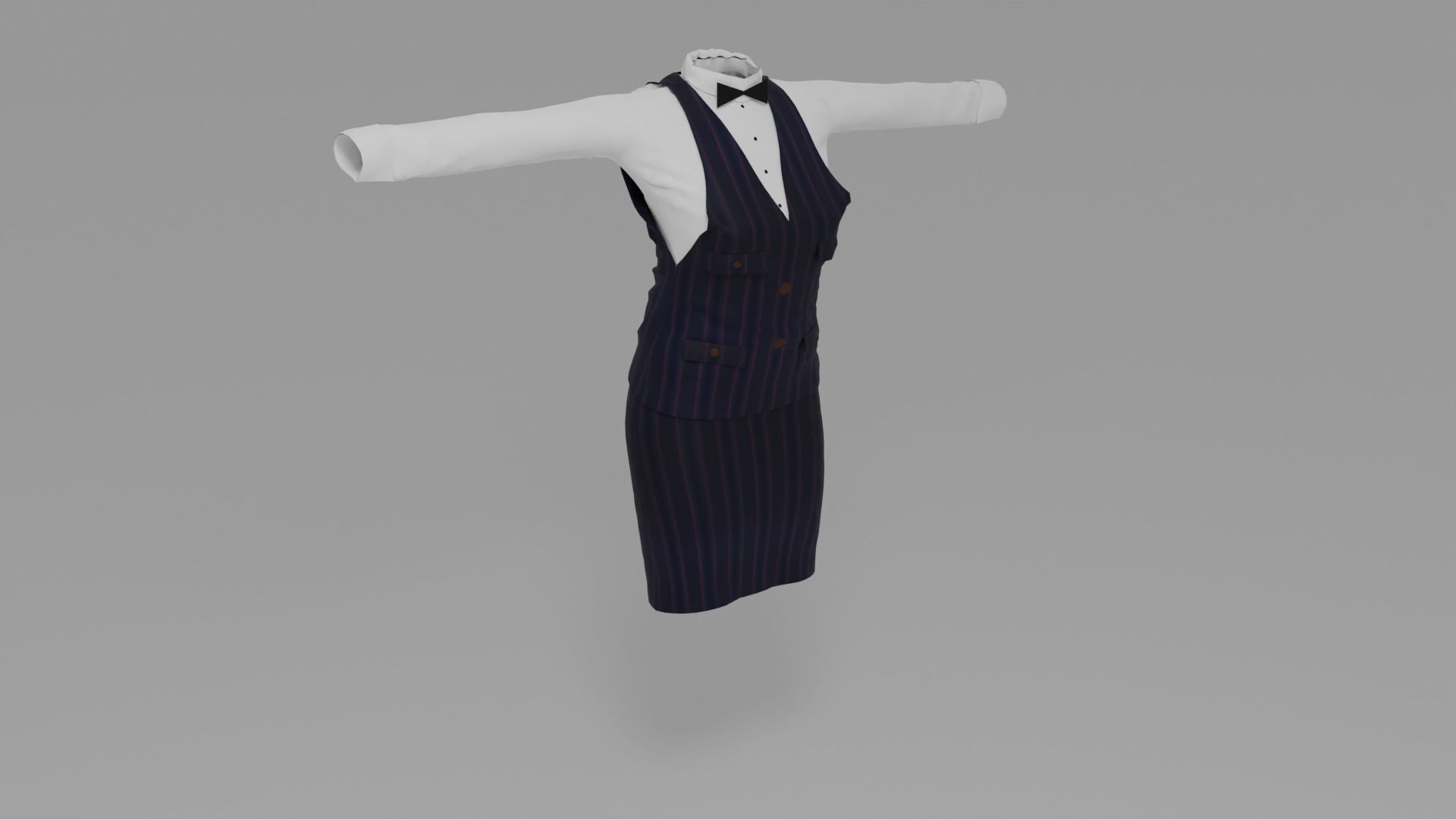 3D model Servant Woman Uniform VR / AR / low-poly | CGTrader