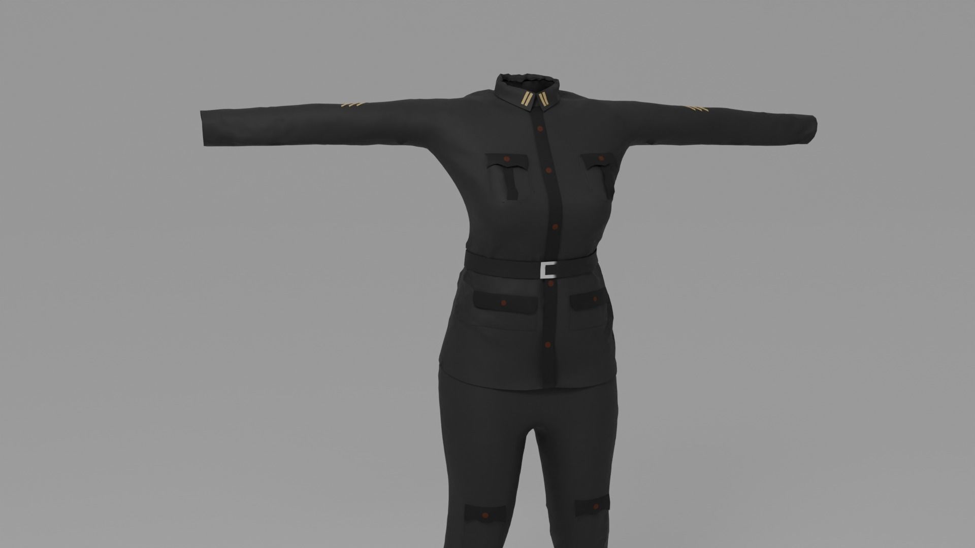 3D model WW2 Soldier Woman Uniform VR / AR / low-poly | CGTrader