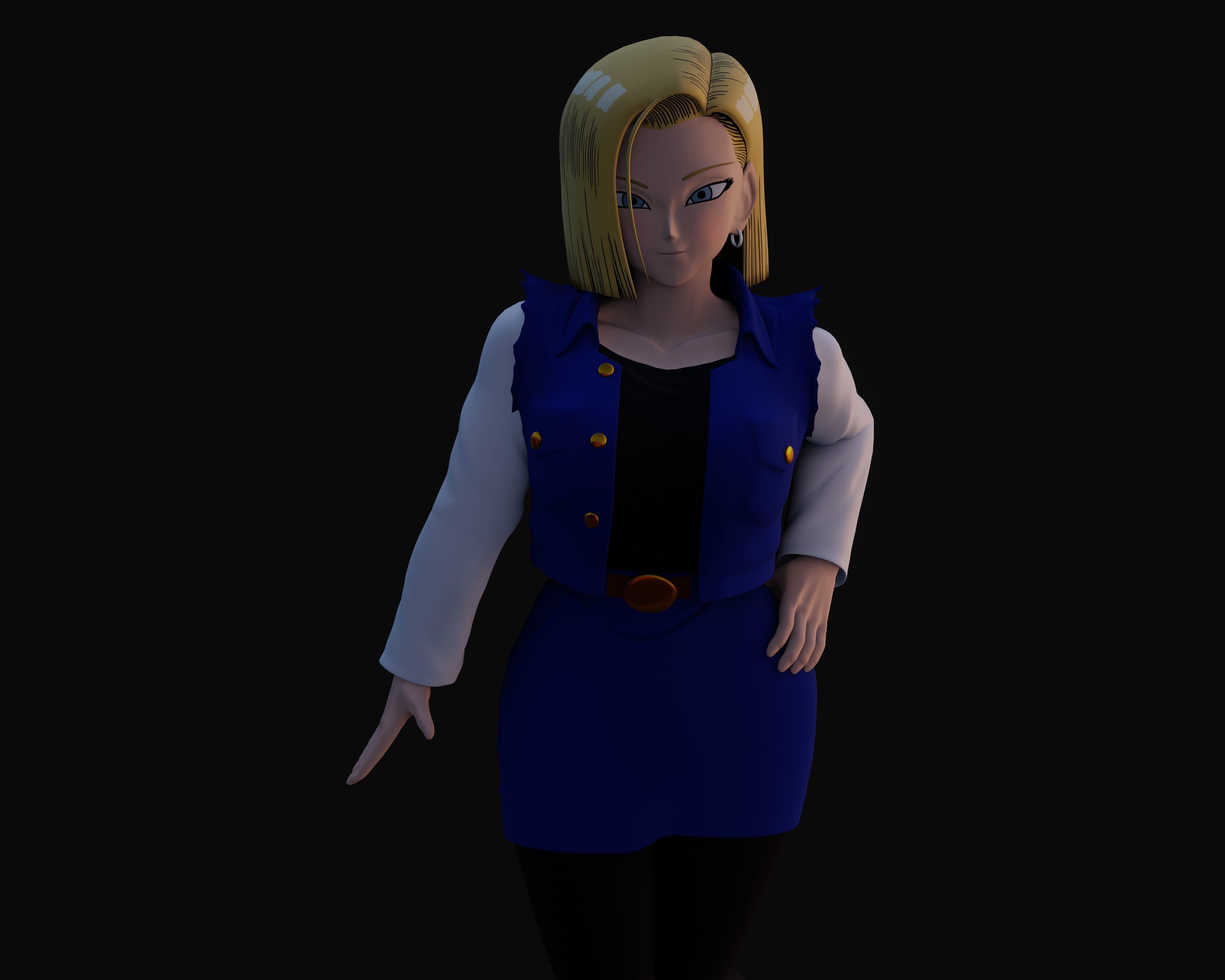 Android 18 Mesh 3D Dragon Ball Mesh free 3D model 3D printable | CGTrader