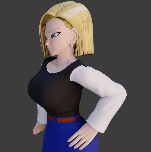 Android 18 Mesh 3D Dragon Ball Mesh free 3D model 3D printable | CGTrader