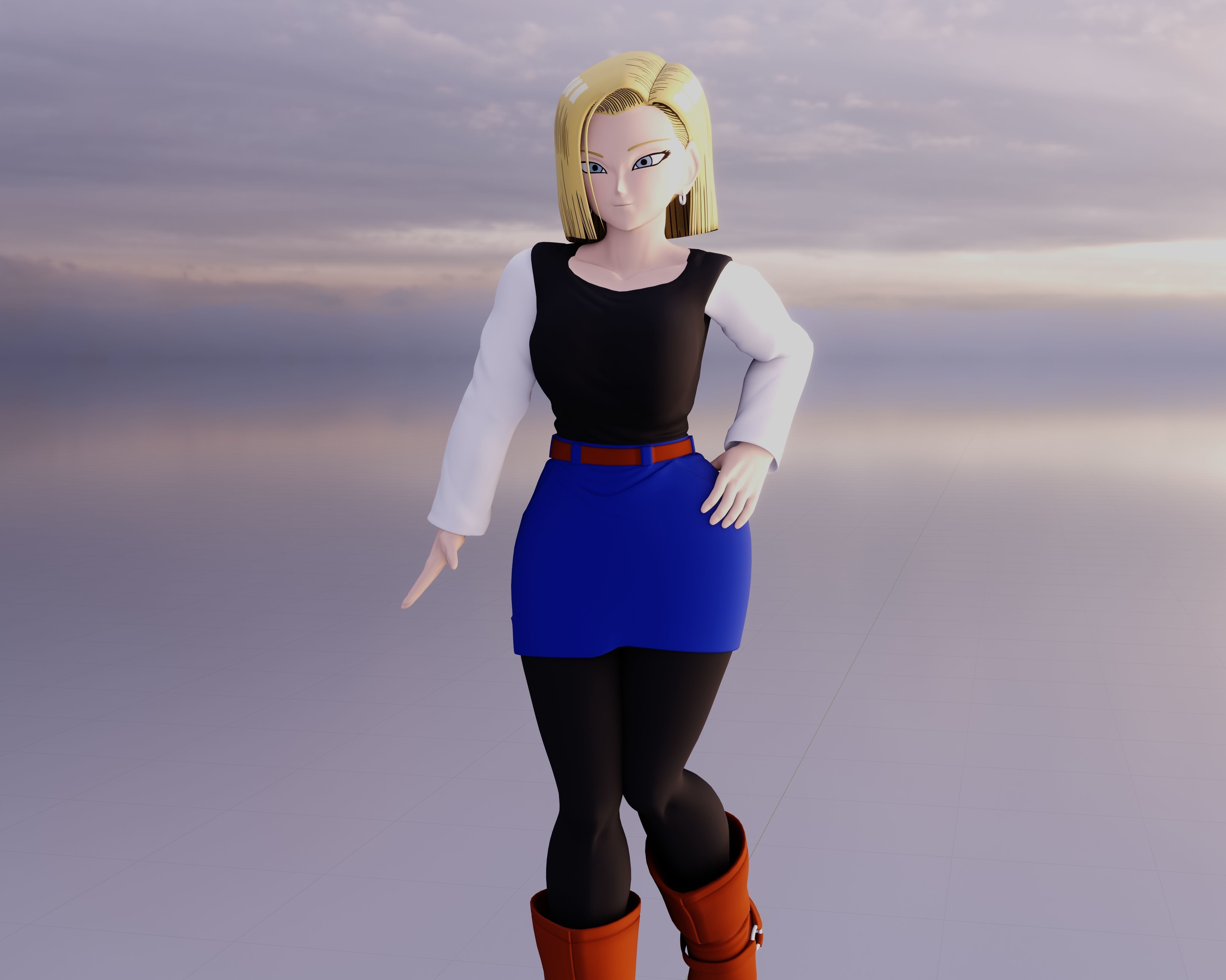 Android 18 Mesh 3D Dragon Ball Mesh free 3D model 3D printable | CGTrader
