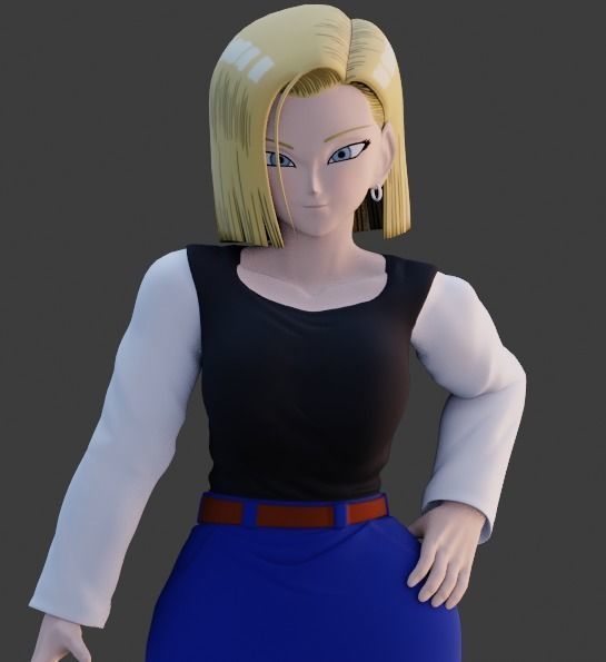 Android 18 Mesh 3D Dragon Ball Mesh free 3D model 3D printable | CGTrader