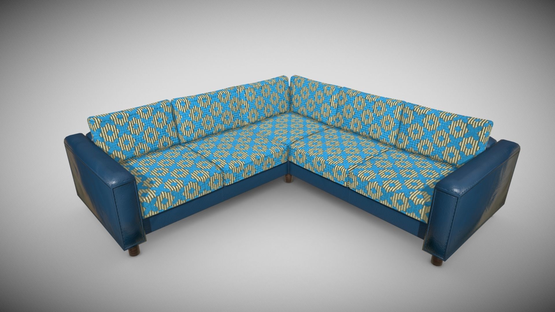 3D model Angled Sofa VR / AR / low-poly | CGTrader