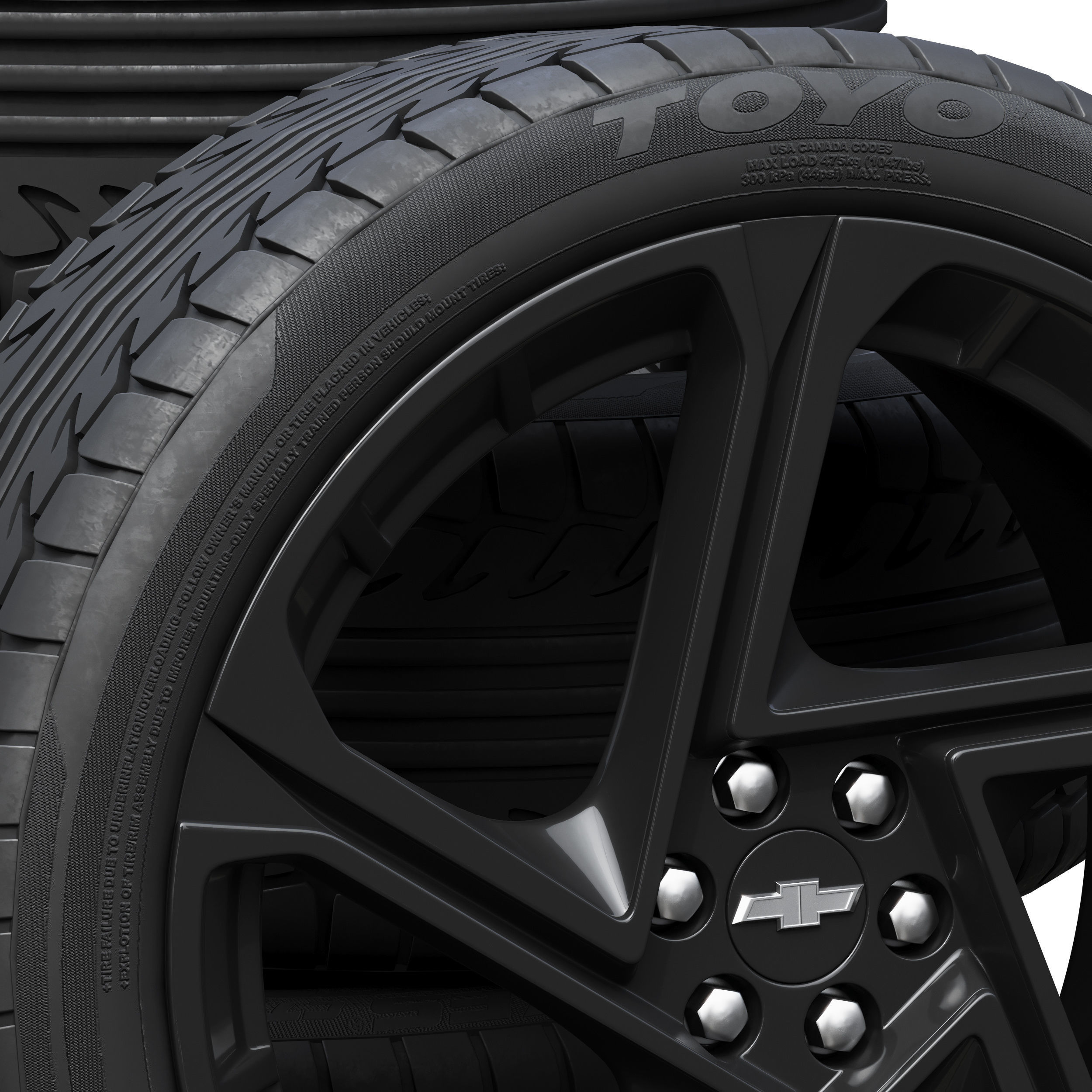 Chevrolet wheels 3D model | CGTrader