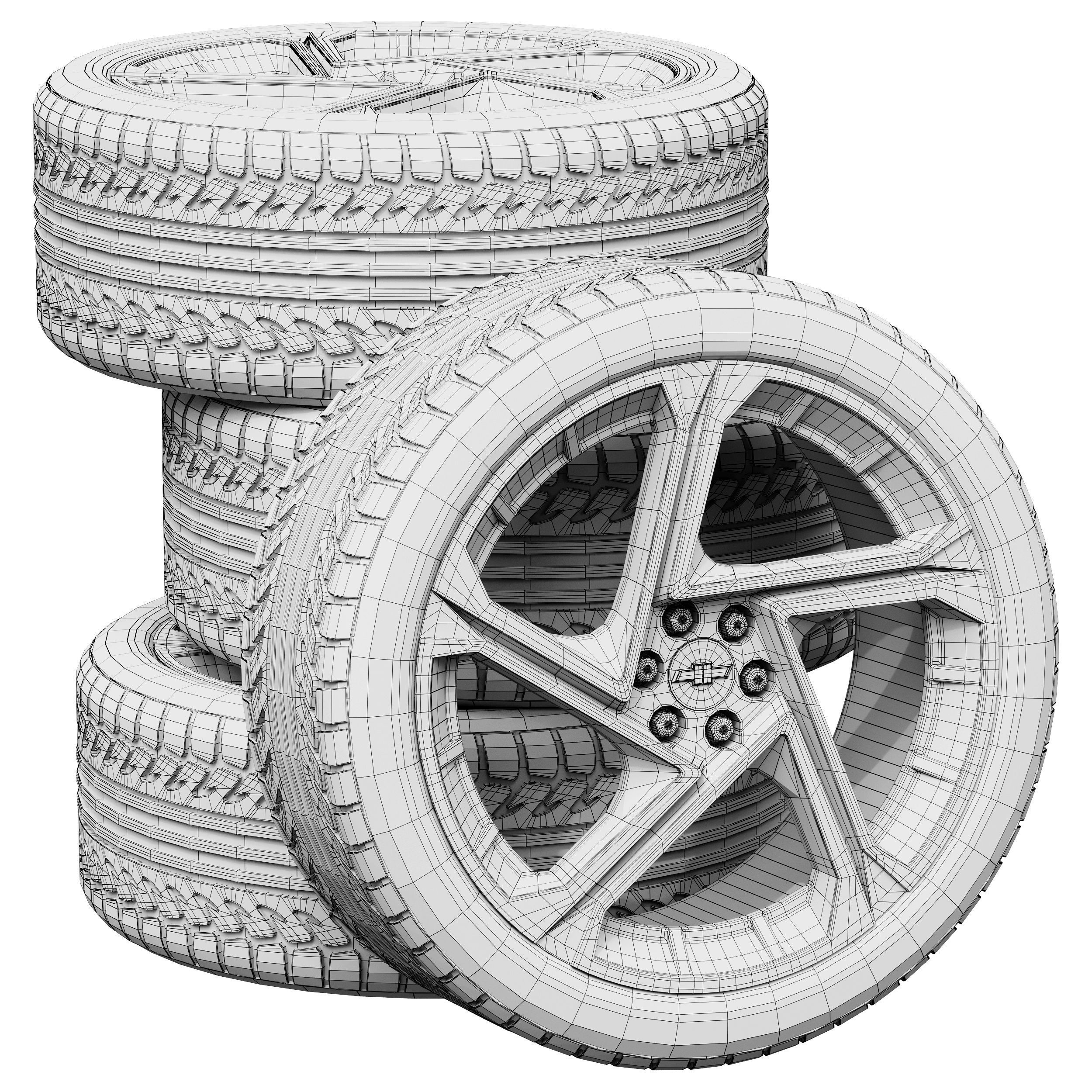 Chevrolet wheels 3D model | CGTrader