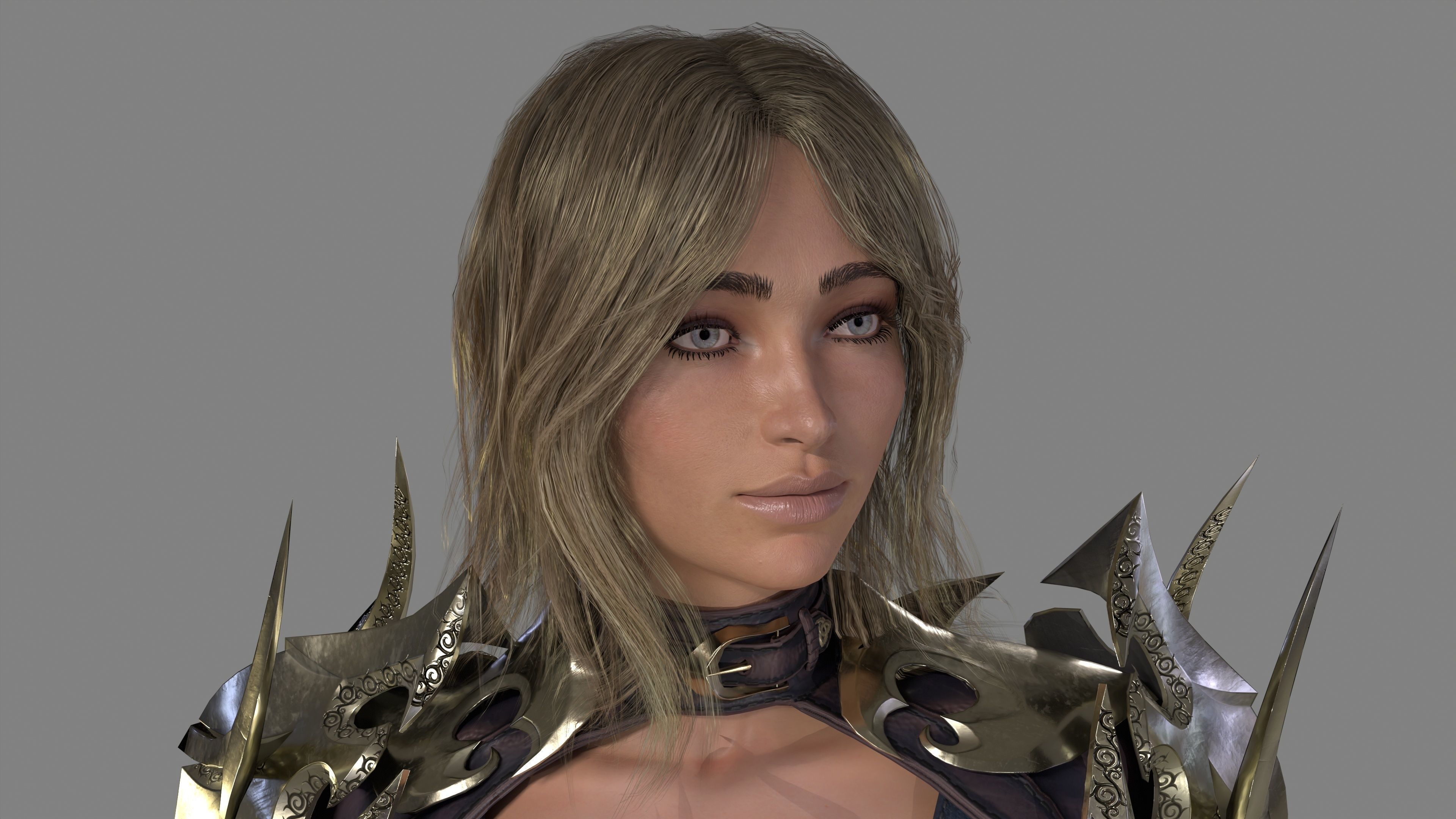 3D model Woman Warrior 2 VR / AR / low-poly | CGTrader