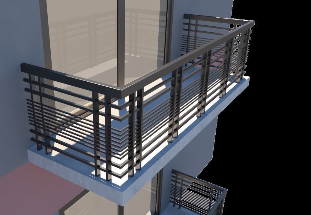 3D model Steel Verandah railing 3D model VR / AR / low-poly | CGTrader