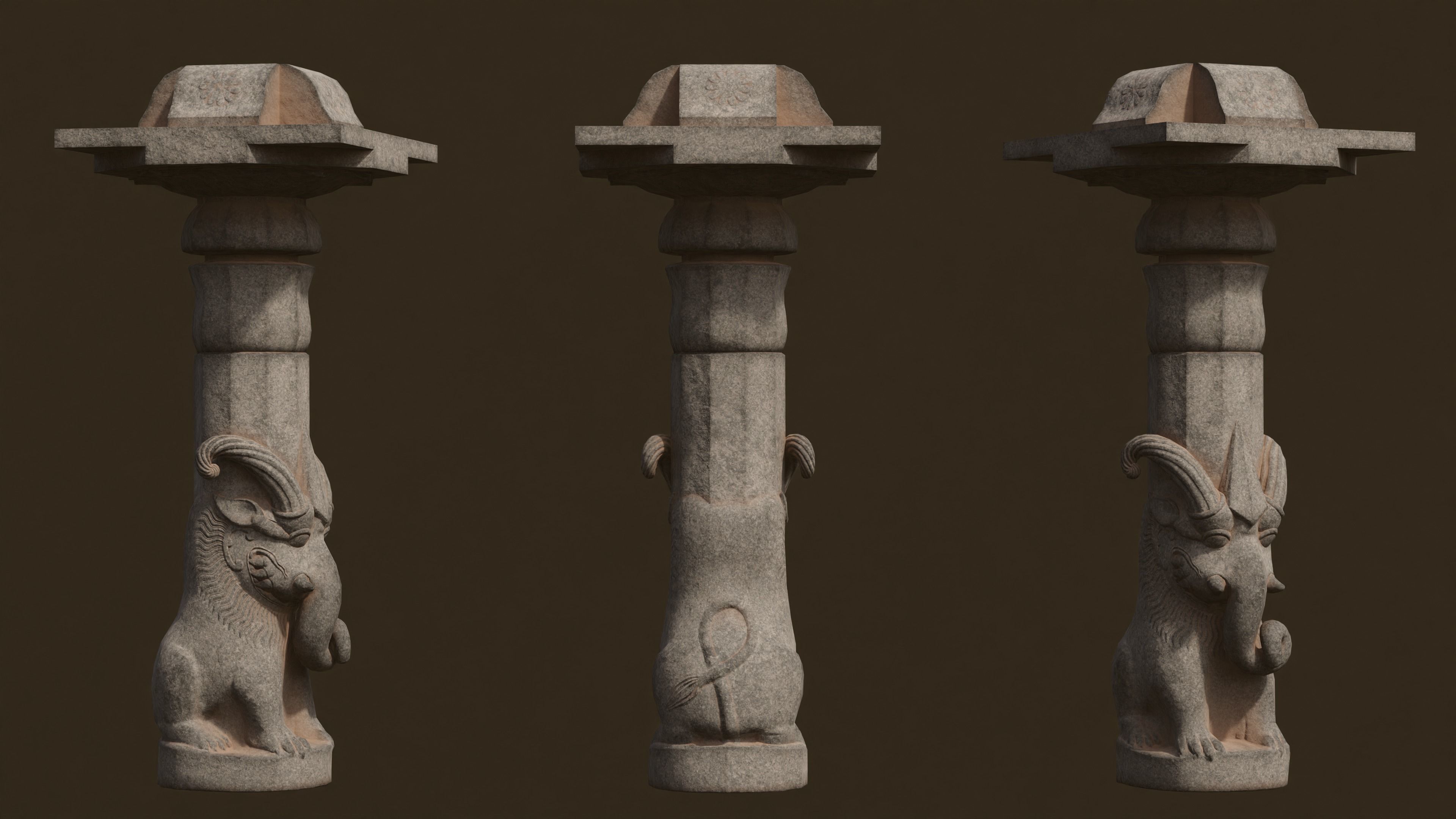 3D model Stone Pillar Design 01 VR / AR / low-poly | CGTrader