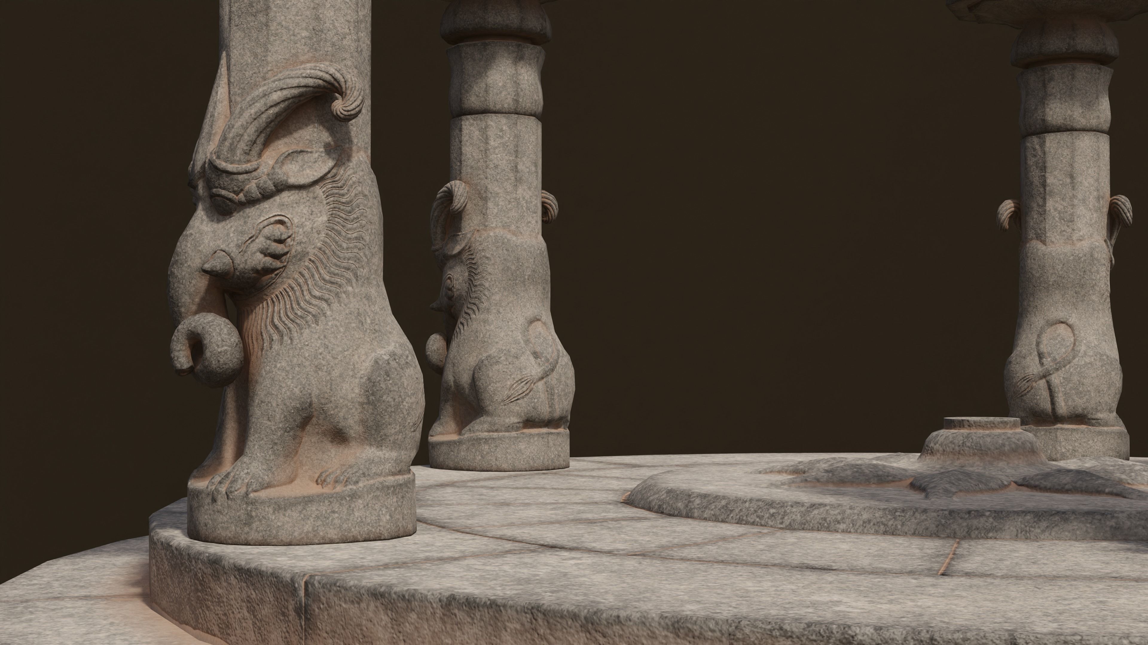 3D model Stone Pillar Design 01 VR / AR / low-poly | CGTrader