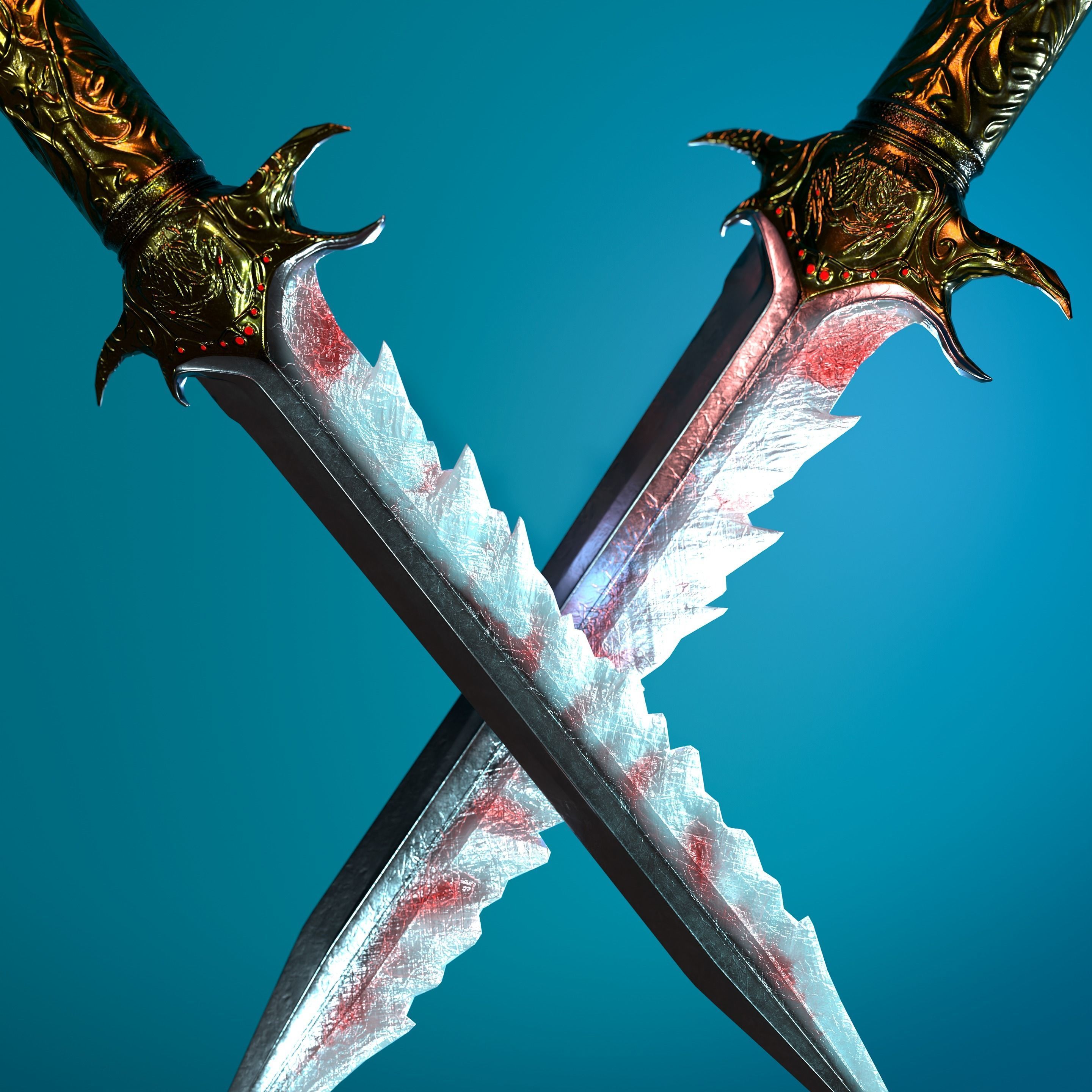 3D model Ice Dagger VR / AR / low-poly | CGTrader