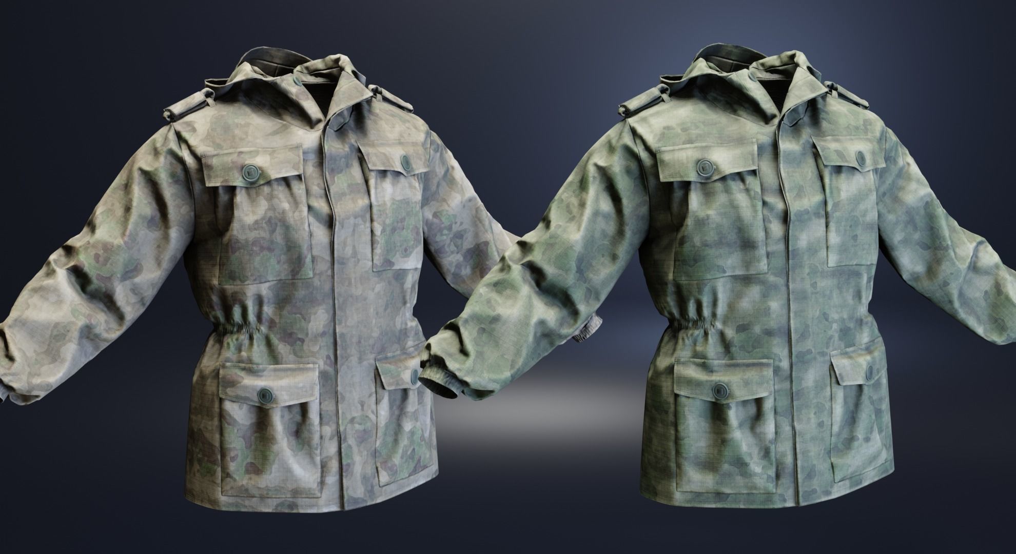 3D model Spetsnaz Guerrilla-T9 Panacea Atacs FG Jacket VR / AR / low ...