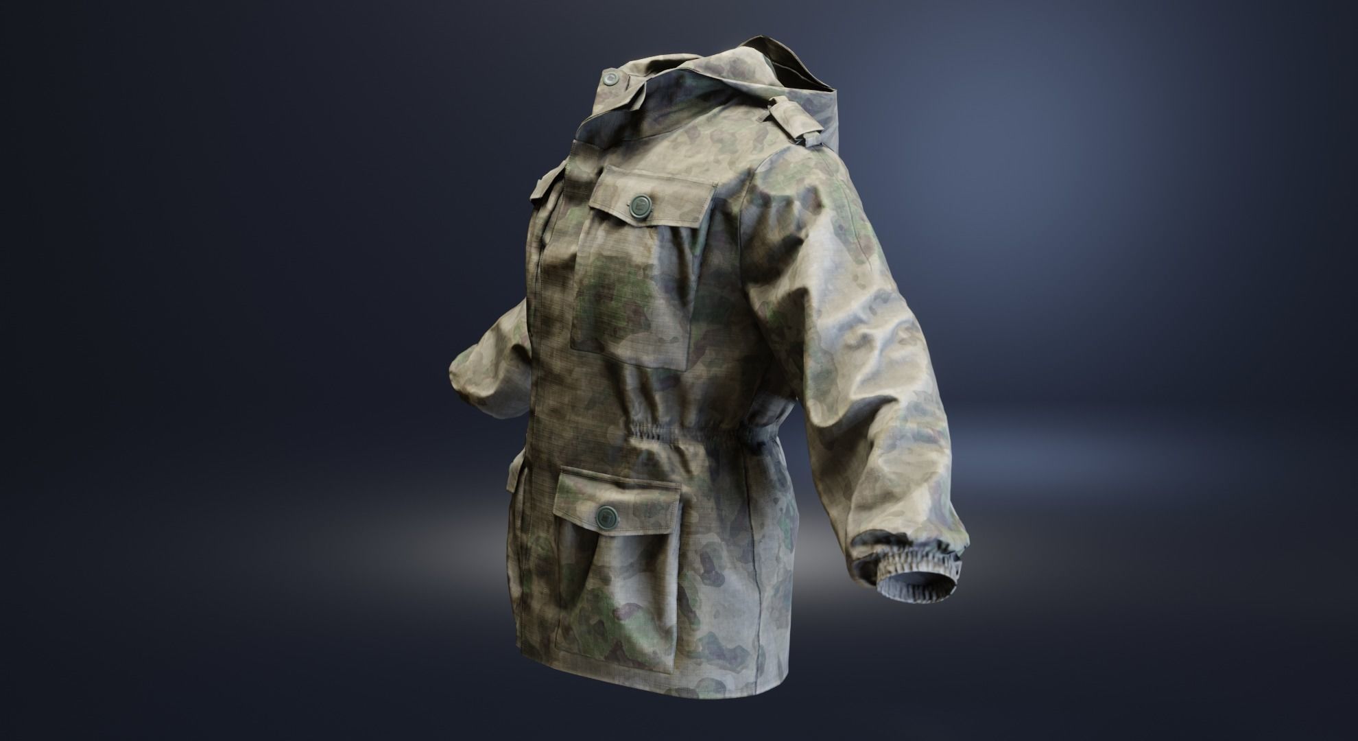 3D model Spetsnaz Guerrilla-T9 Panacea Atacs FG Jacket VR / AR / low ...