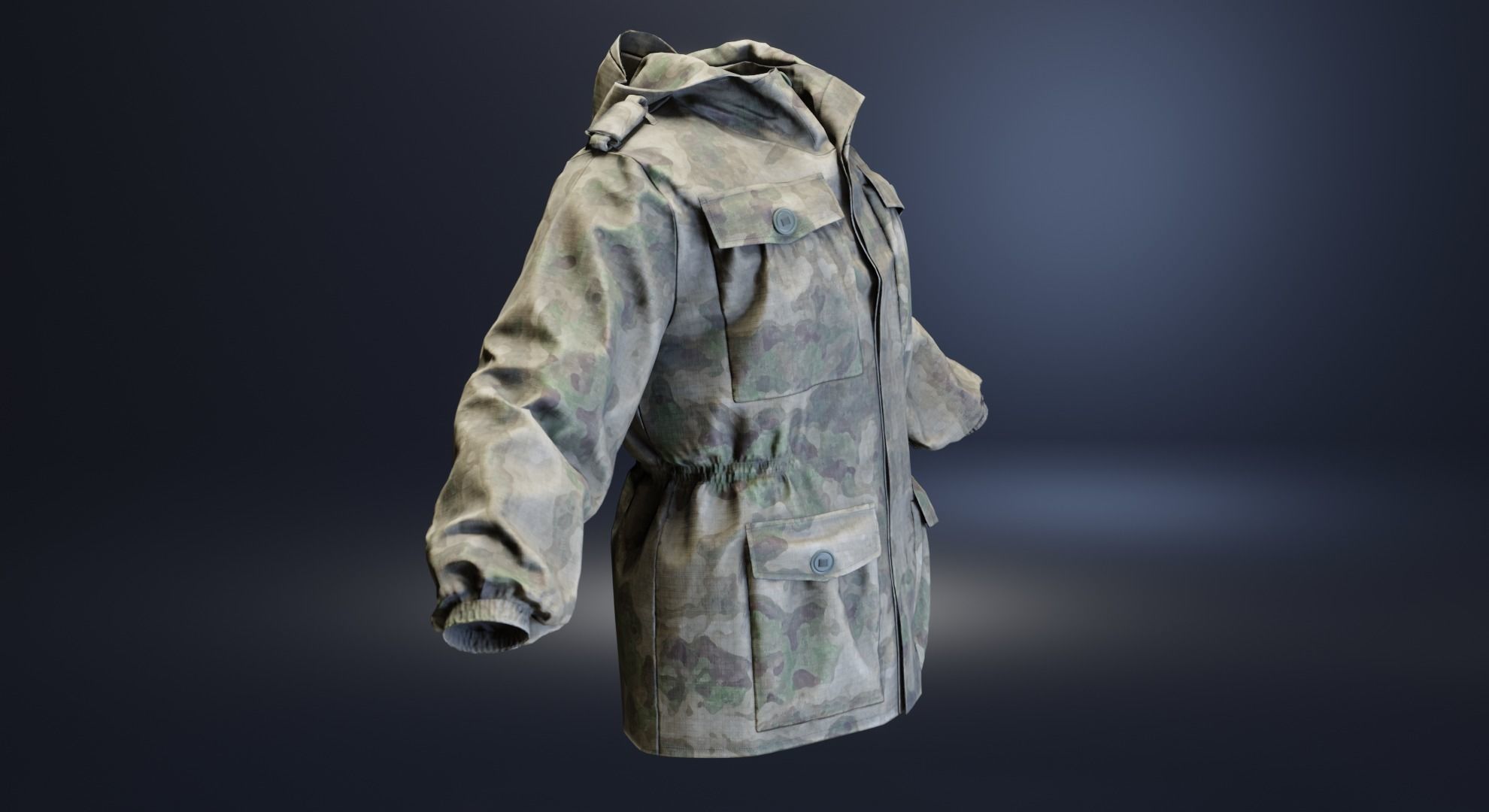 3D model Spetsnaz Guerrilla-T9 Panacea Atacs FG Jacket VR / AR / low ...