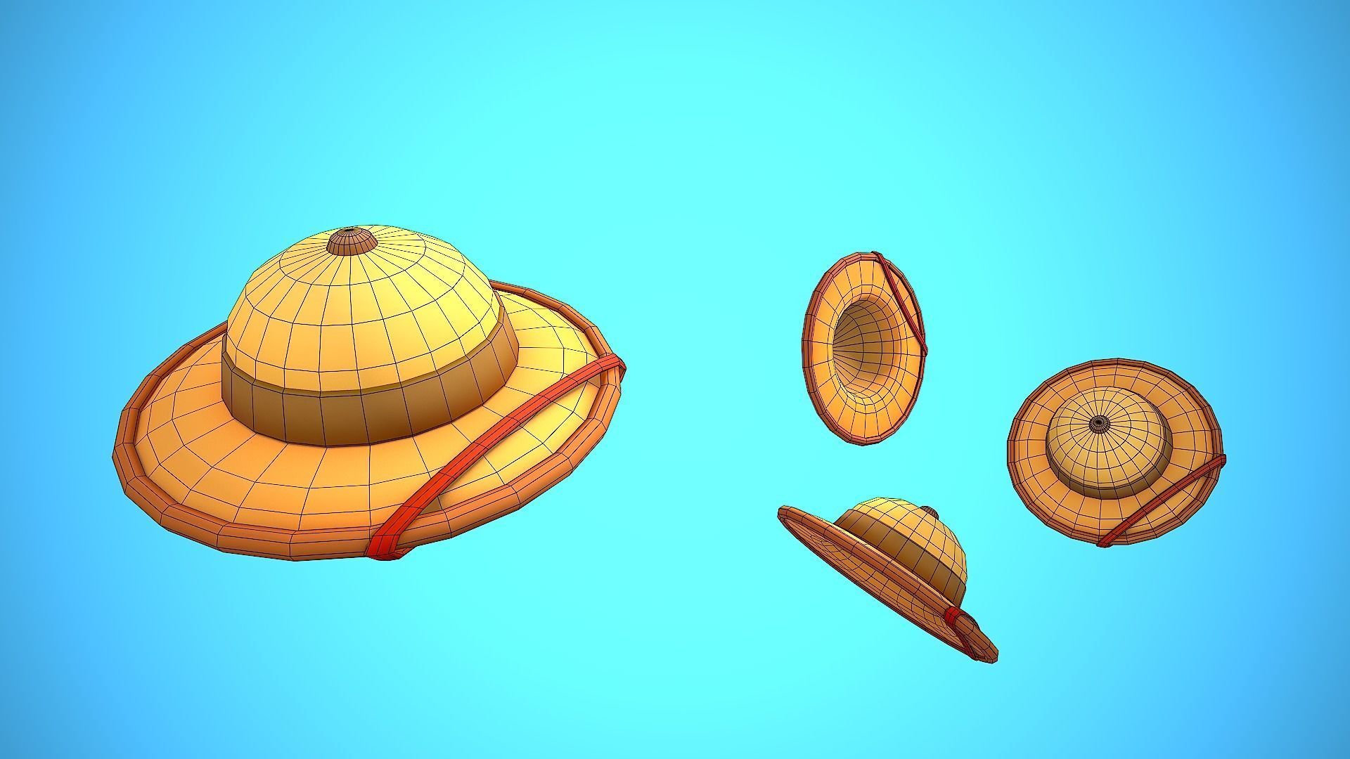 3D model EXPLORER HAT CARTOON STYLIZED VR / AR / low-poly | CGTrader