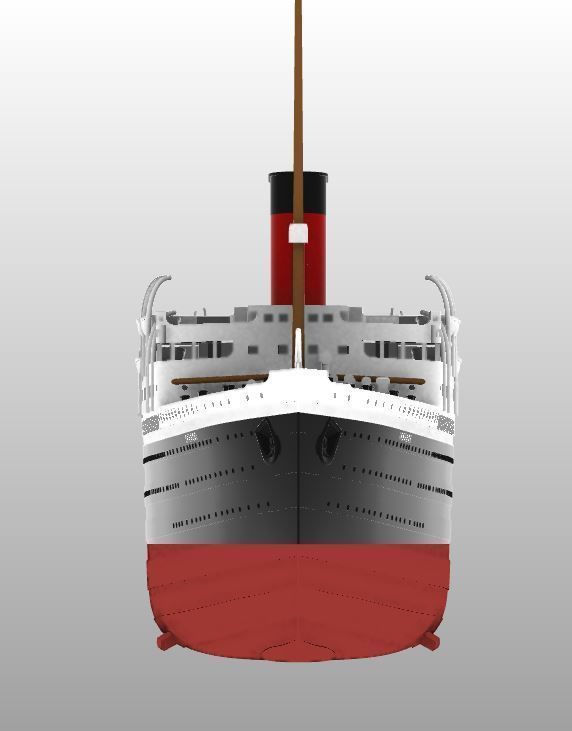 Print ready SS FRANCE ocean liner 1912 - full hull and waterline 3D ...