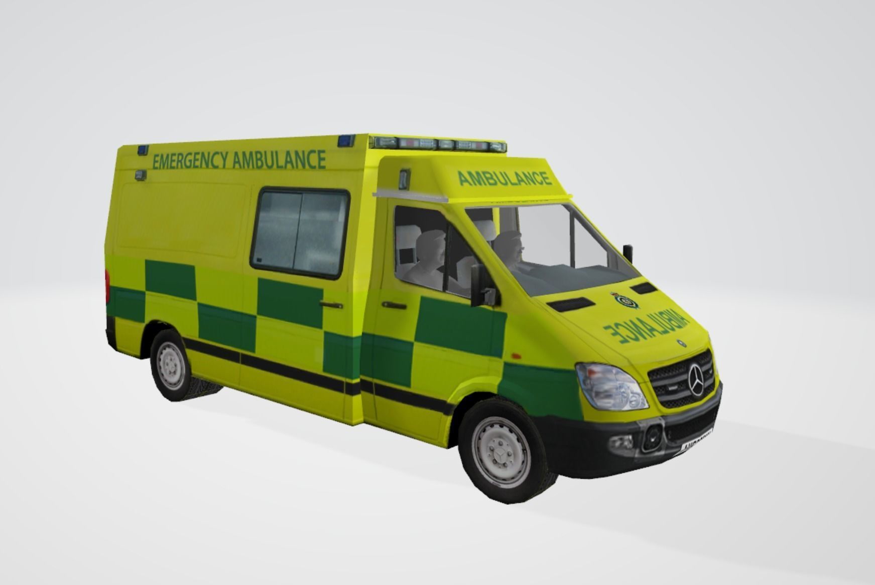 3D model Low Poly UK Ambulance VR / AR / low-poly | CGTrader