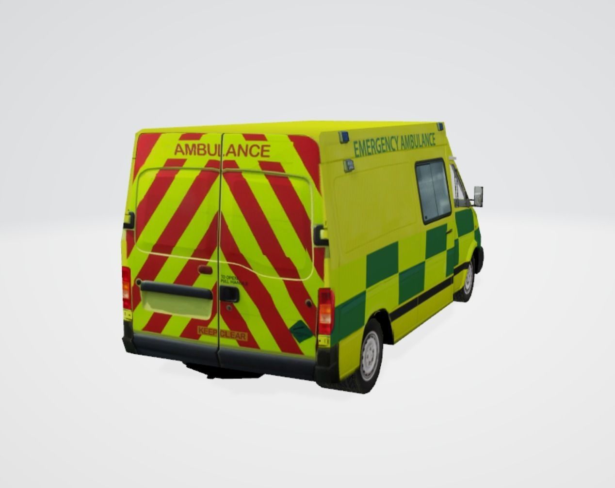 3D model Low Poly UK Ambulance VR / AR / low-poly | CGTrader