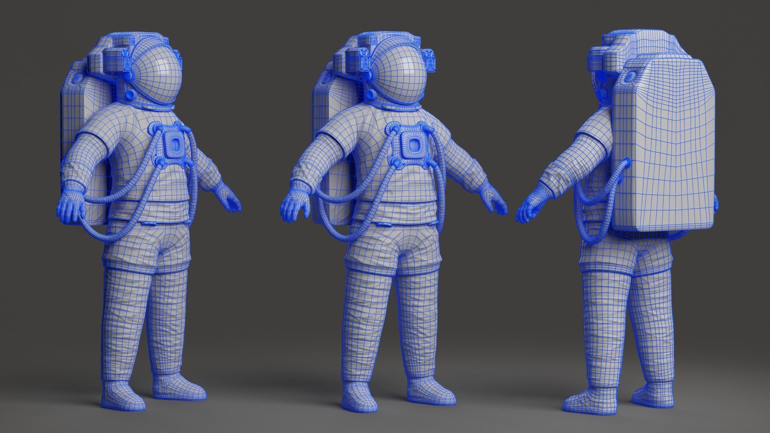 3D model Astronaut Game-ready character VR / AR / low-poly | CGTrader
