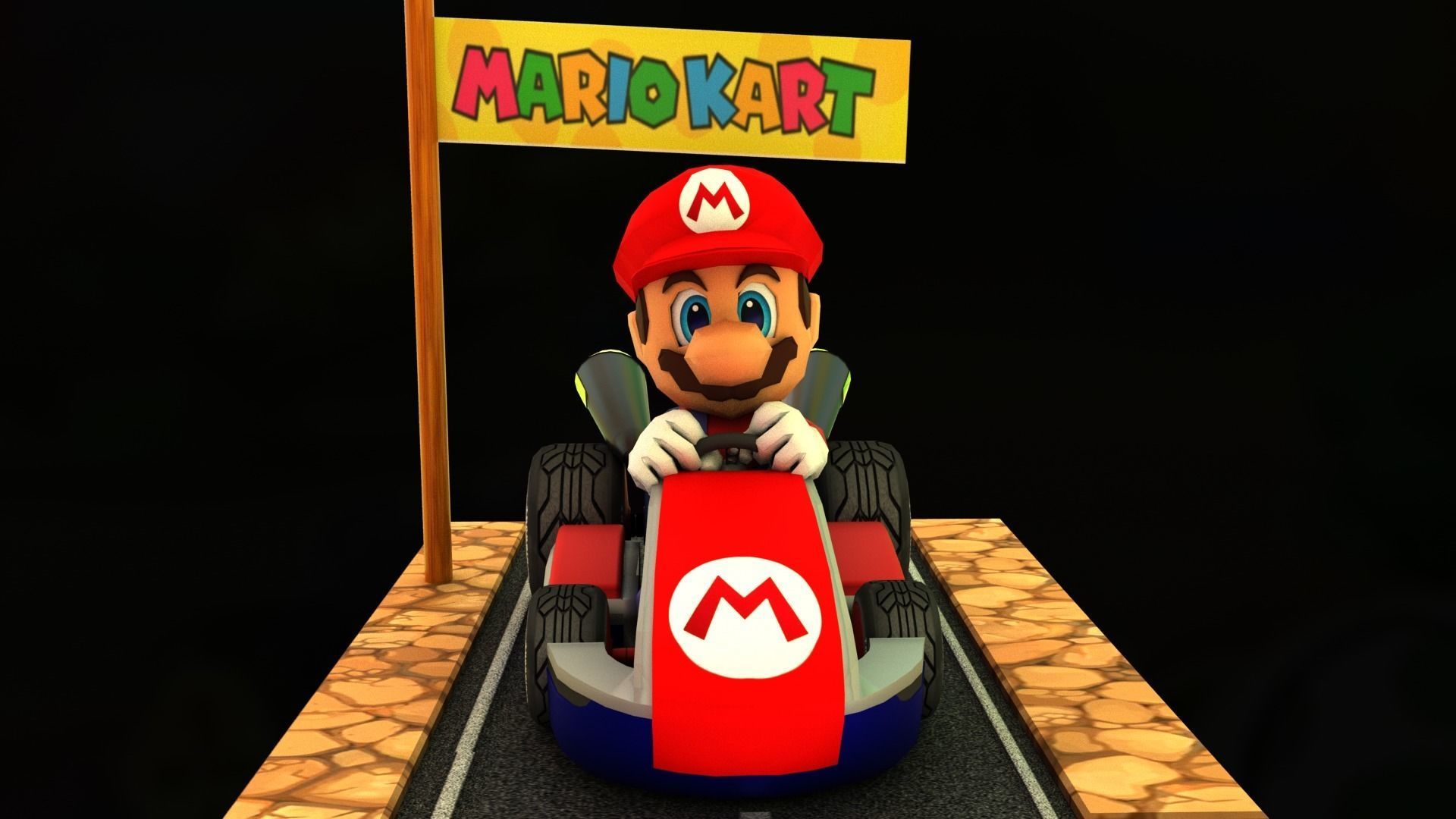 3D model Mario kart VR / AR / low-poly | CGTrader